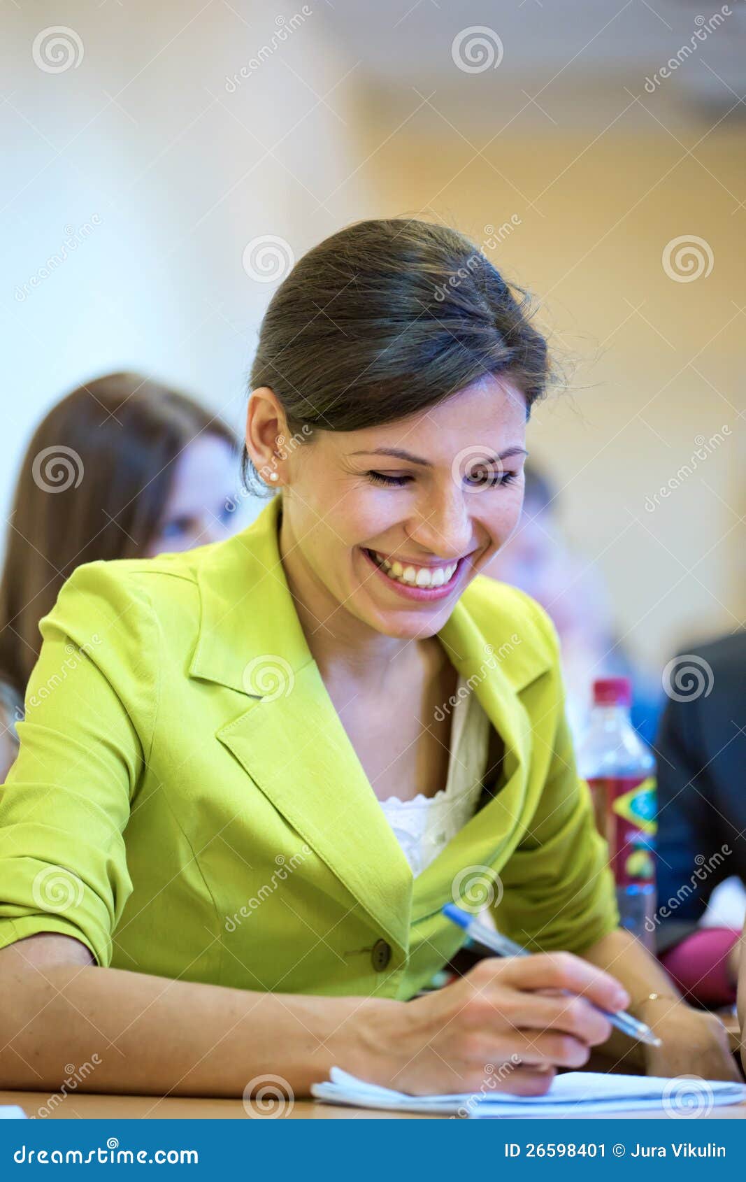 At lecture stock image. Image of laughter, elegance, brunette - 26598401