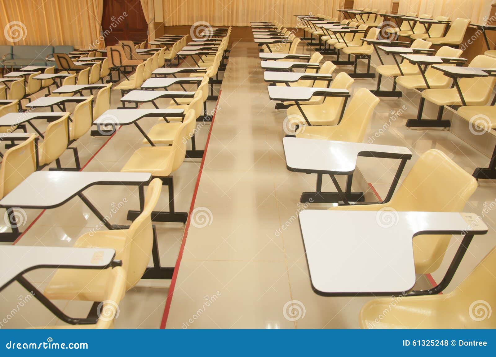 Lecture Chairs in a Class Room Stock Photo - Image of classroom ...