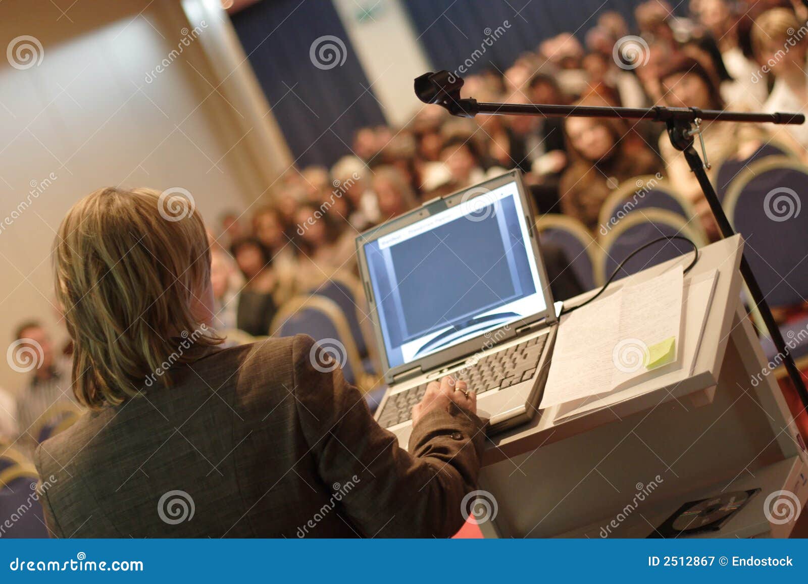 Lecture at Convention stock image. Image of listen, attention - 2512867