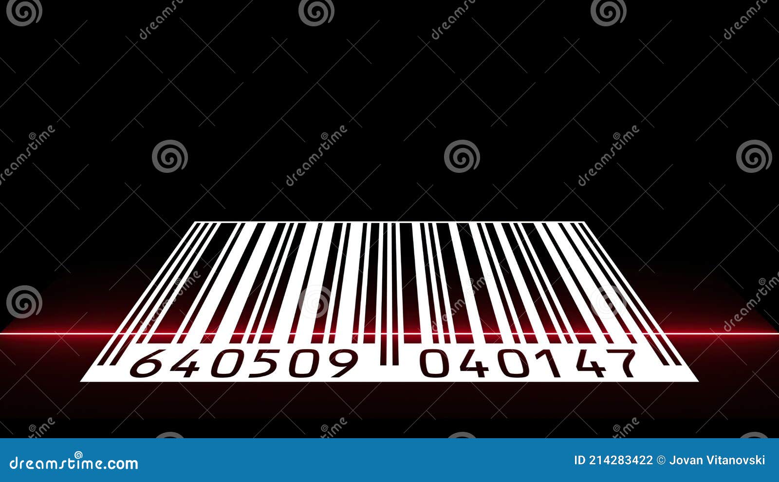 Lecture d'un code-barres photo stock. Image du détail - 214283422