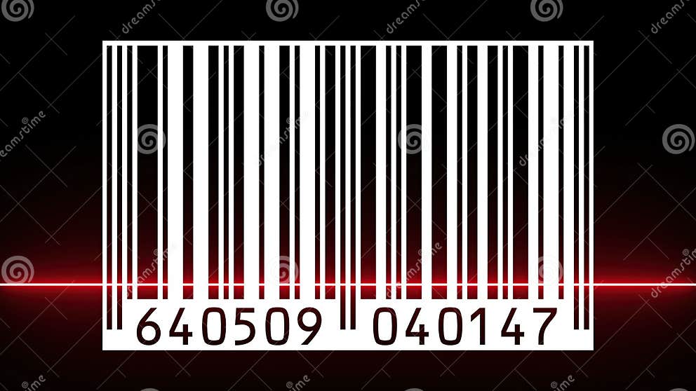 Lecture D'un Code-barres Avec Un Faisceau Rouge Illustration Stock ...