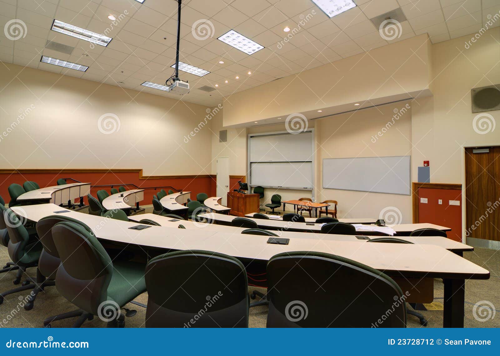 Lecture Hall stock photo. Image of seats, education, desks - 23728712