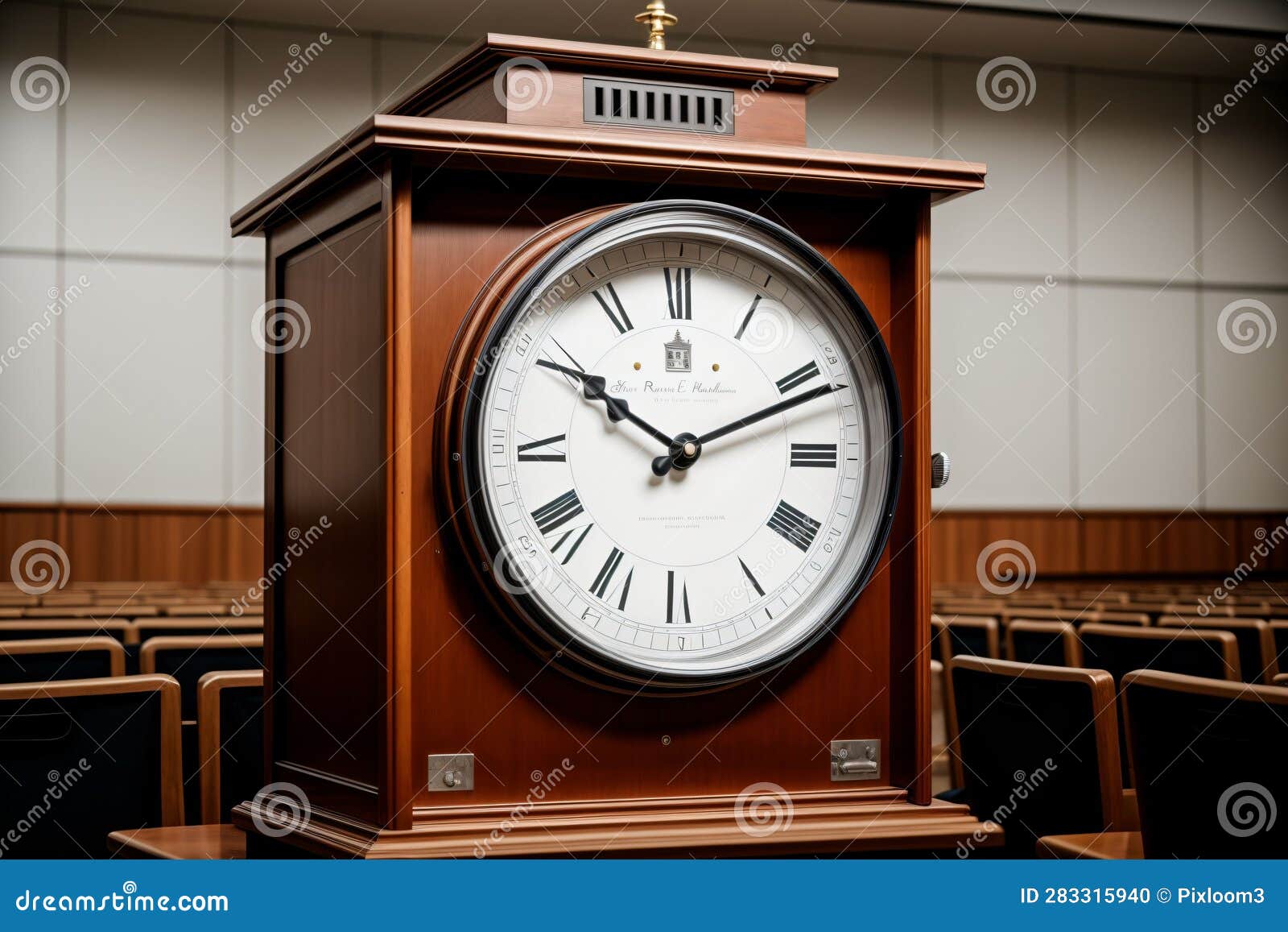 A Lecture Hall Clock Pacing the Rhythm of Knowledge Stock Illustration ...