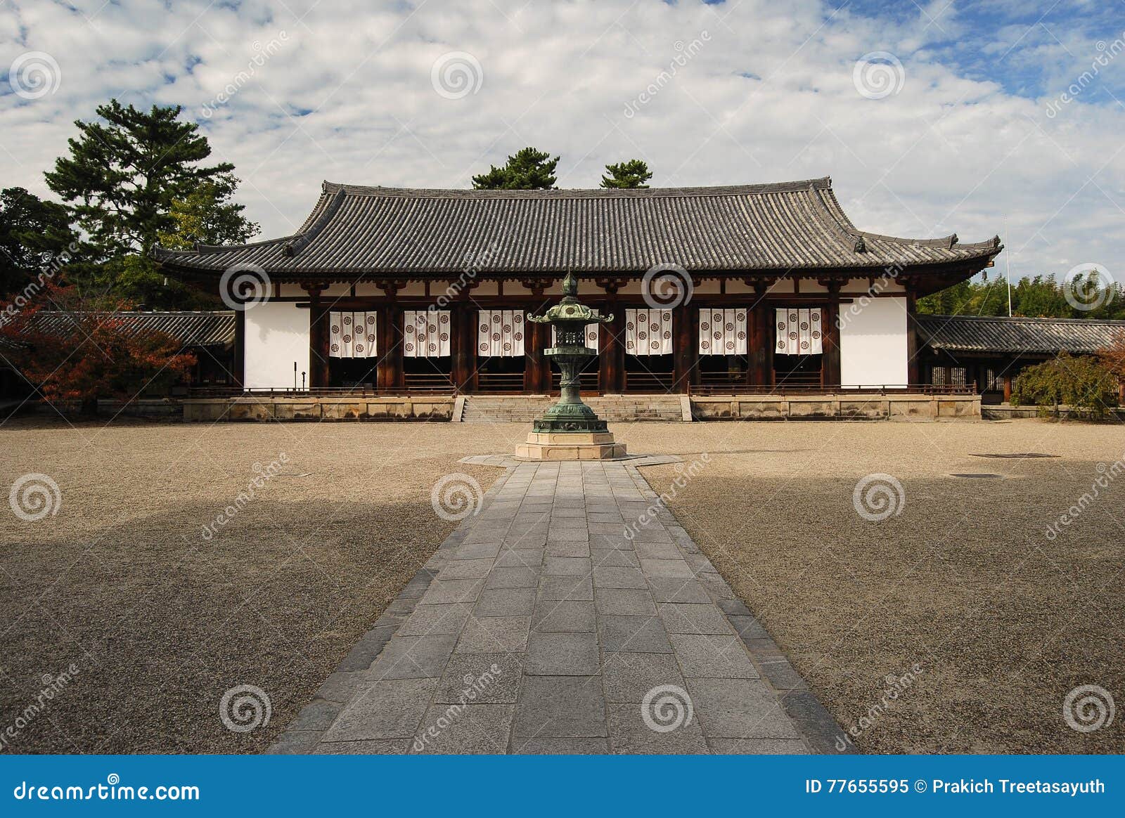 Lecture Hall at Horyuji Temple in Ikaruga, Japan Stock Image - Image of ...