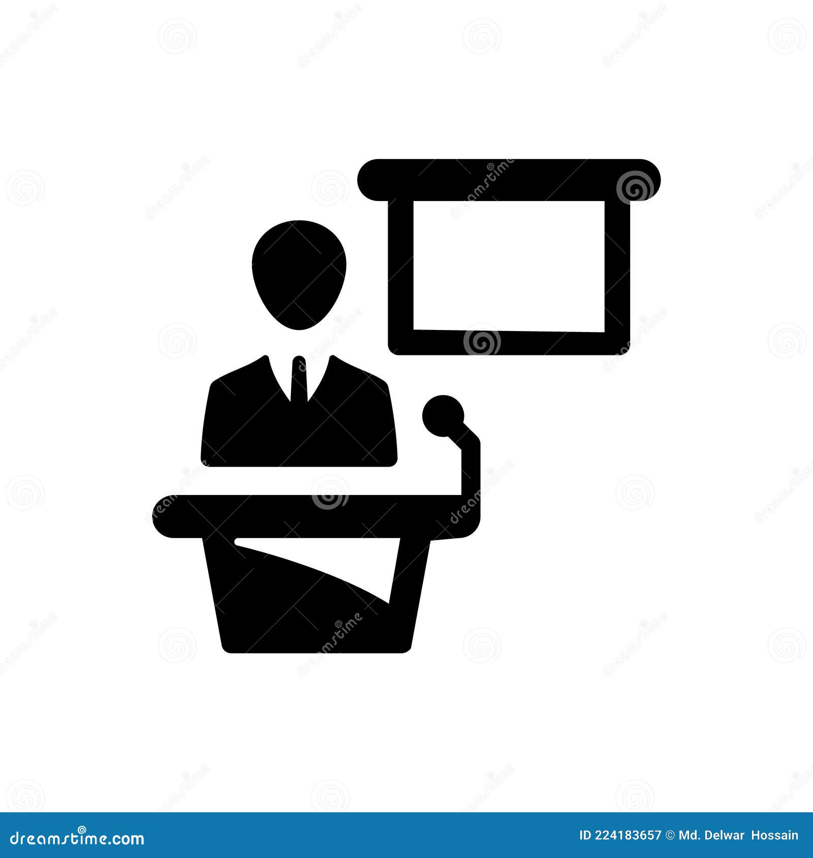 Lecture icon stock vector. Illustration of sign, icon - 224183657