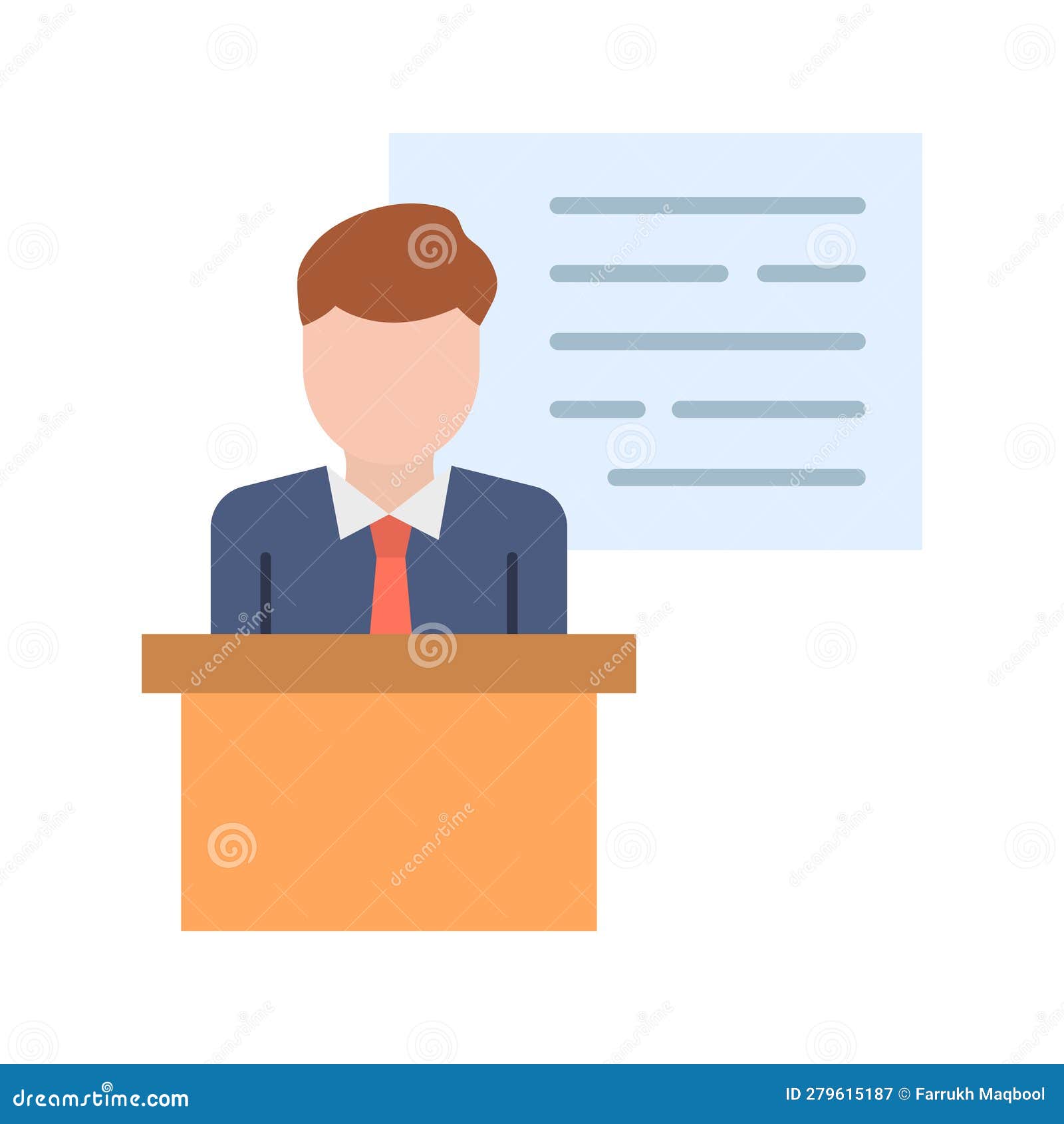 Lecture icon vector image. stock vector. Illustration of lecture ...