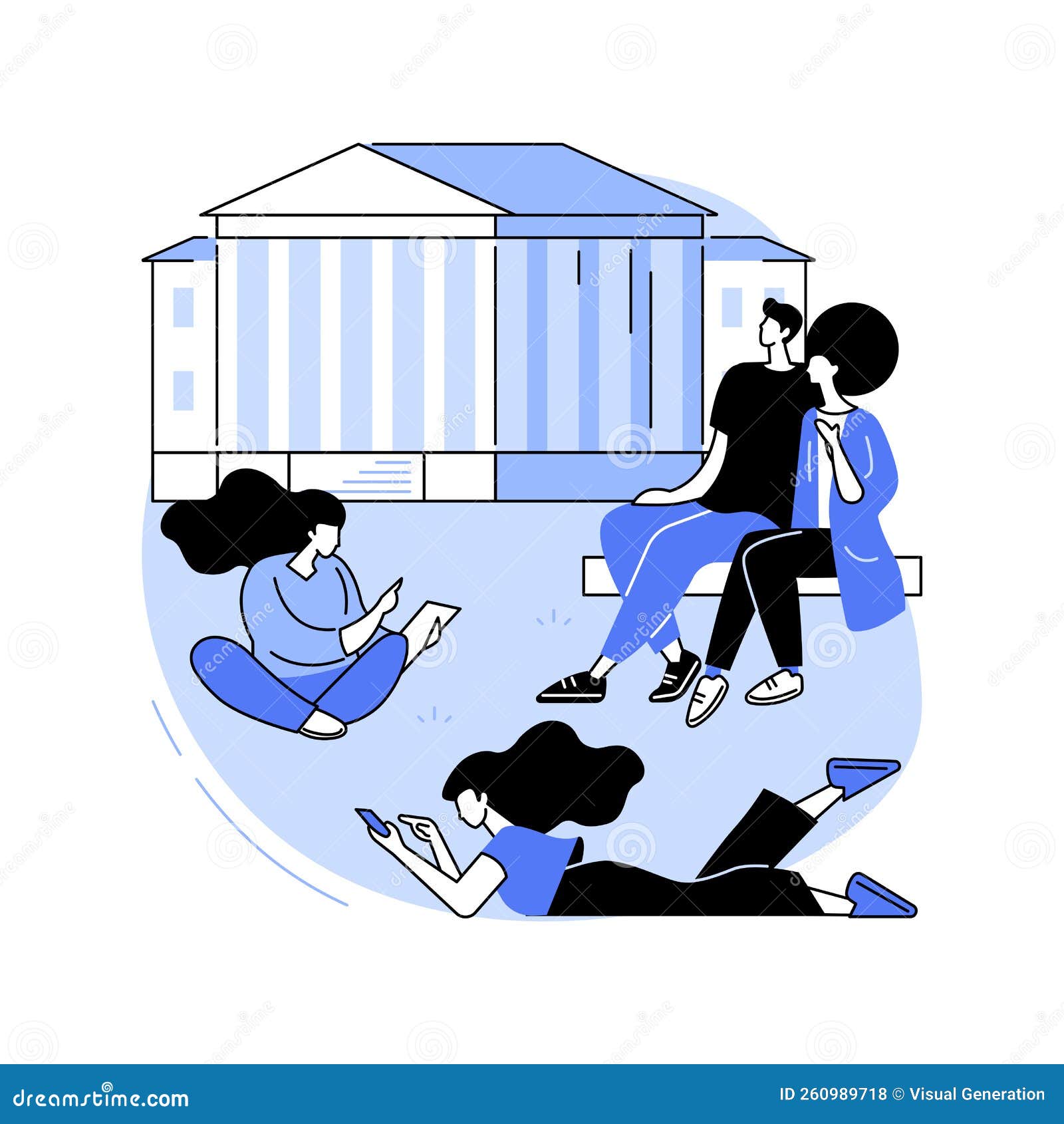 Before Lecture Isolated Cartoon Vector Illustrations. Stock Vector ...