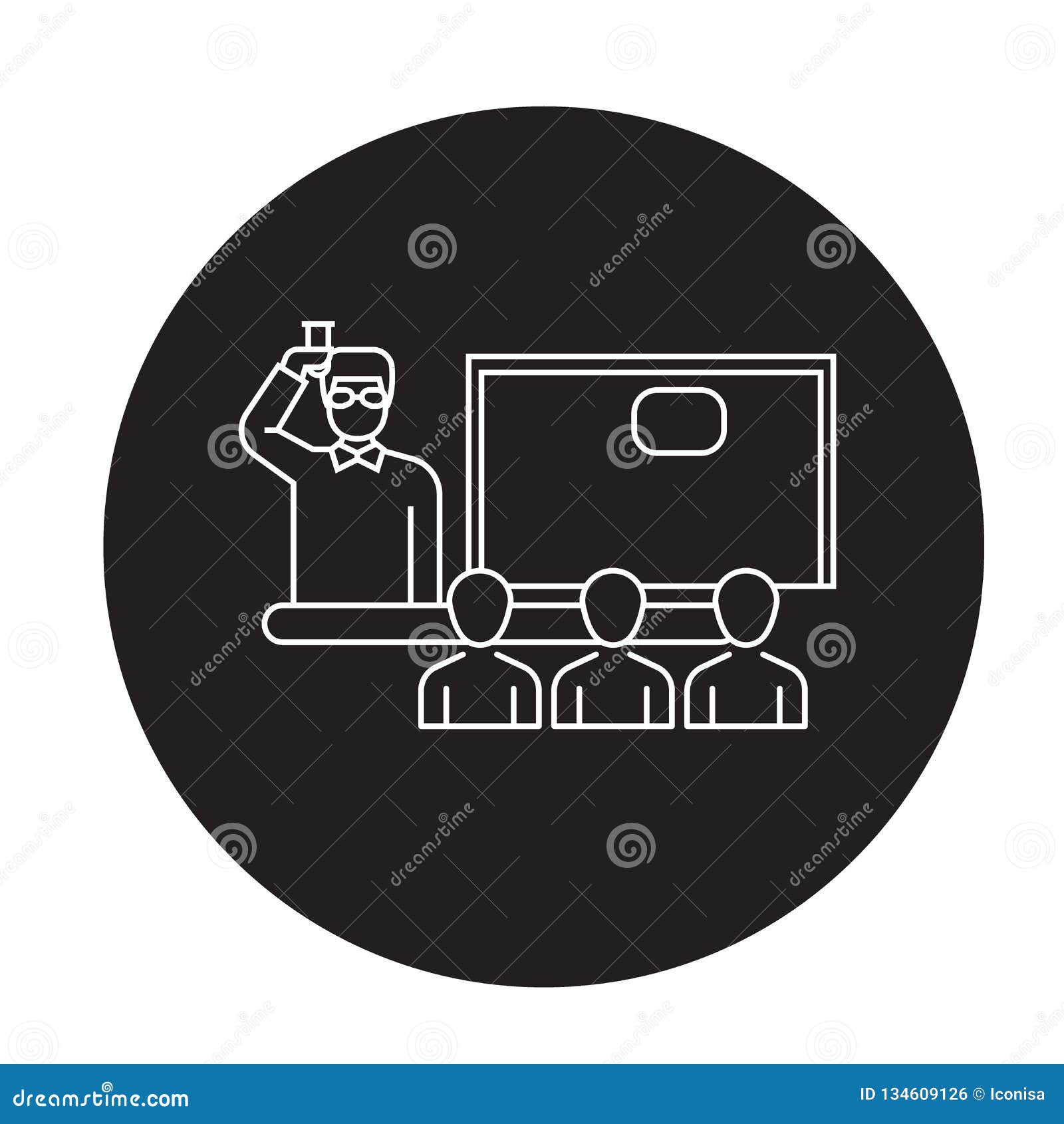 Lecture Lesson Black Vector Concept Icon. Lecture Lesson Flat ...