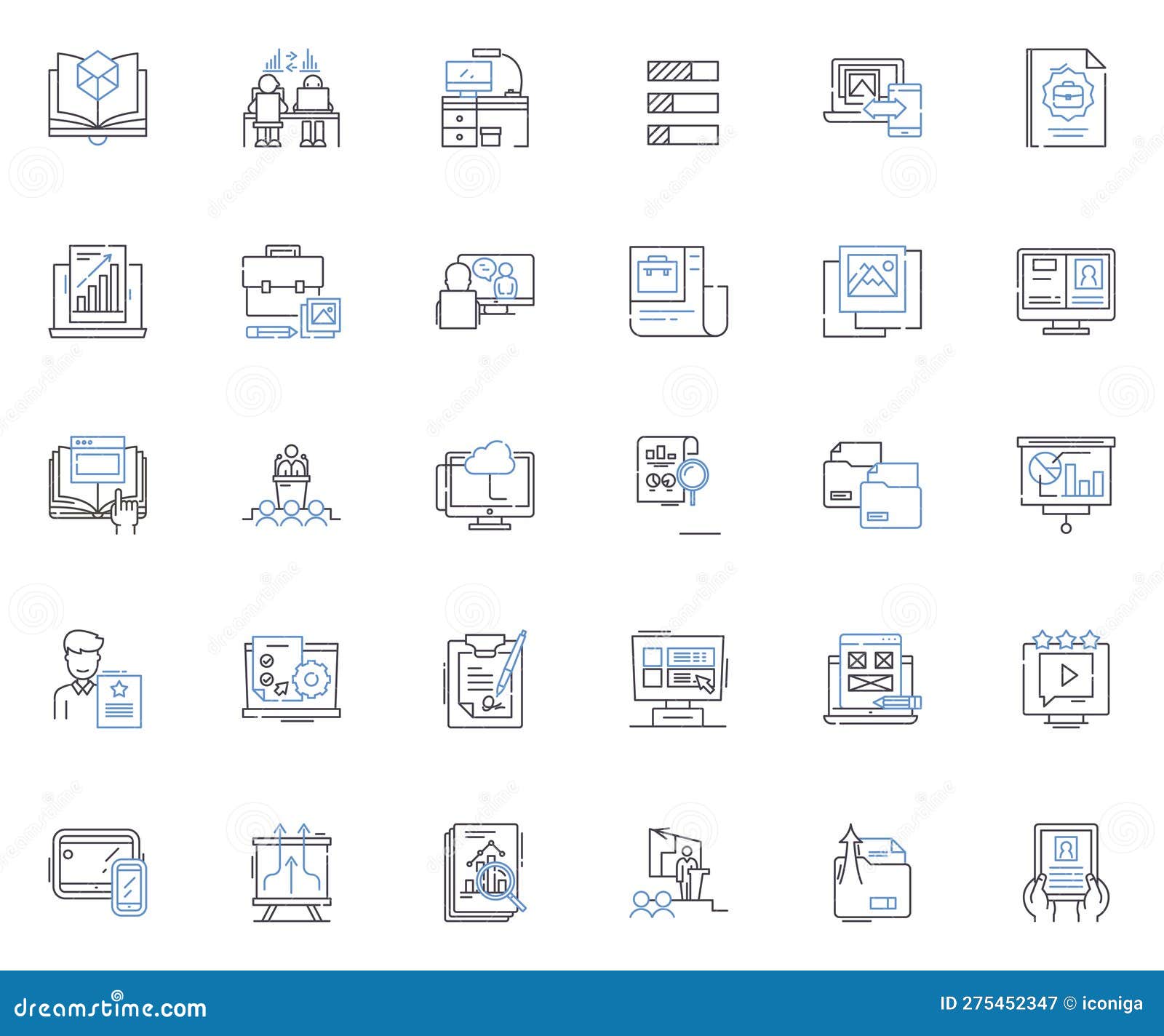 Lecture Line Icons Collection. Classroom, Education, Presenter, Seminar ...