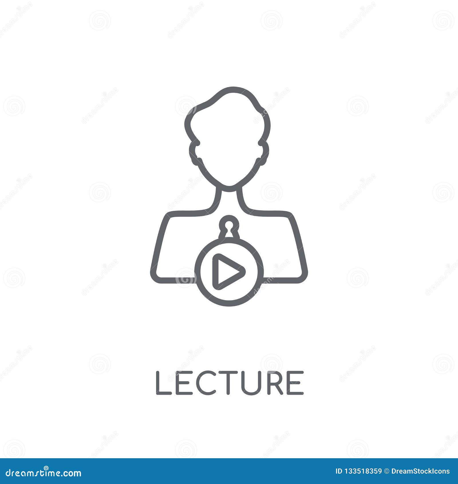 Lecture Linear Icon. Modern Outline Lecture Logo Concept on Whit Stock ...