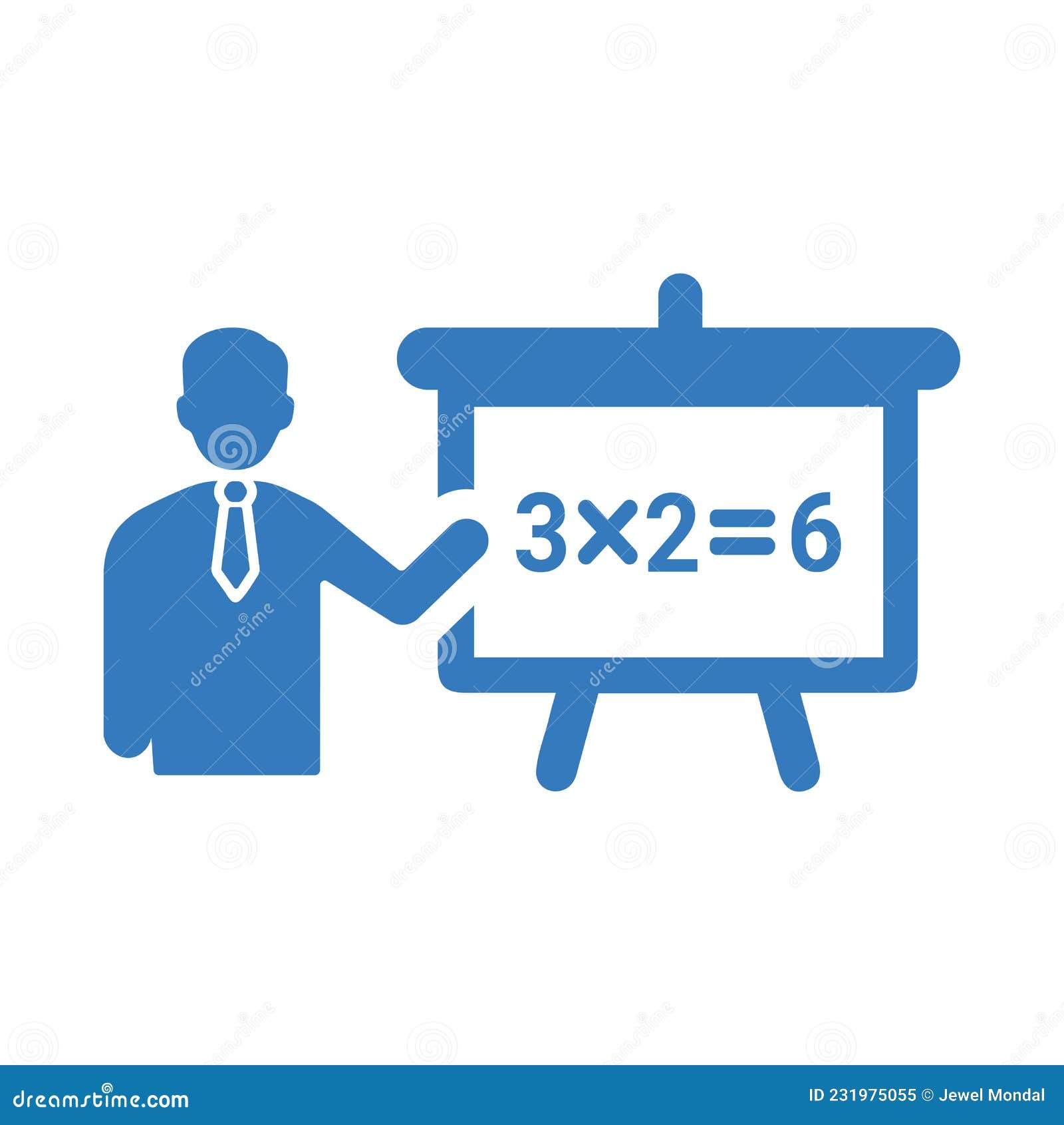 Lecture, Math, Mathematics, Math S Icon. Blue Vector Design Stock ...