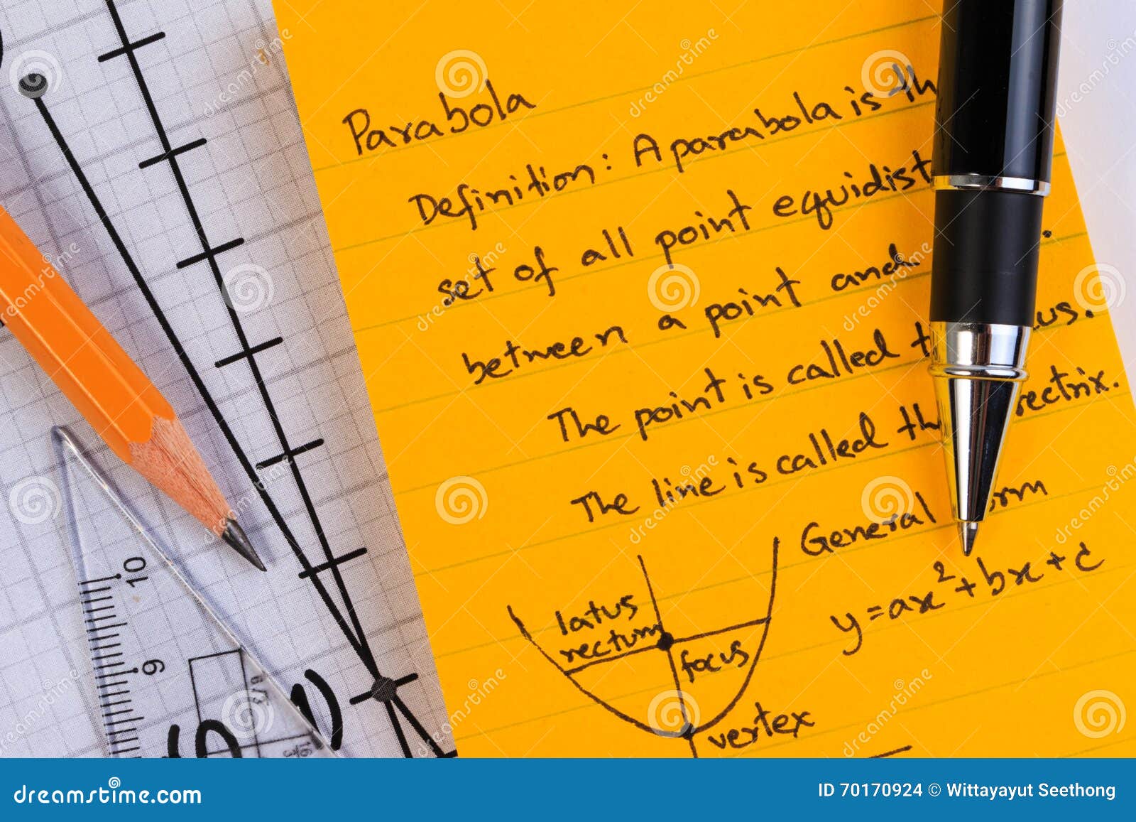 Lecture Notes in Mathematics. Stock Photo - Image of mathematic ...