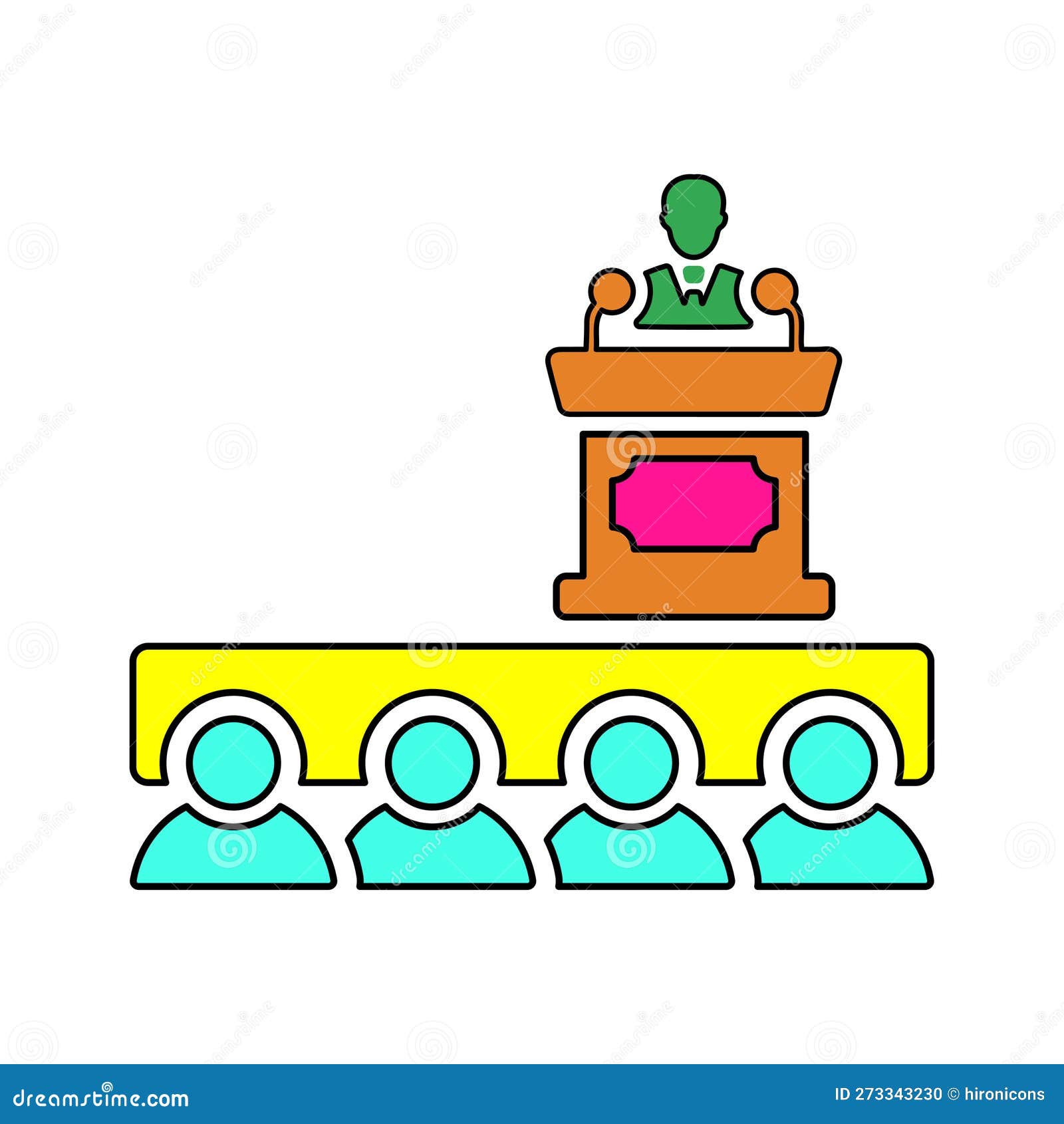 Lecture on podium icon stock illustration. Illustration of icon - 273343230