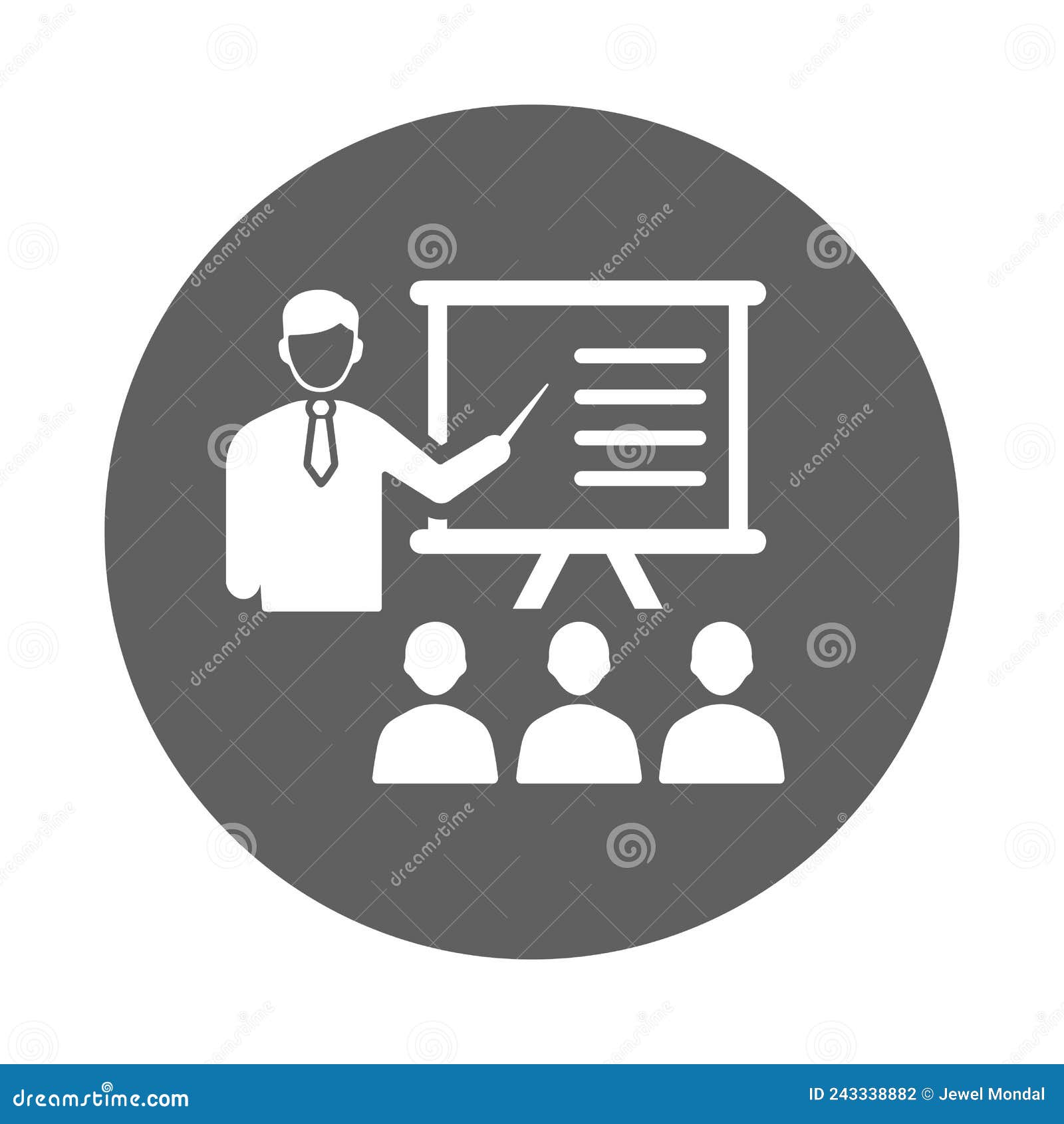 Lecture, Presentation, Teaching Icon. Gray Vector Design Stock Vector ...