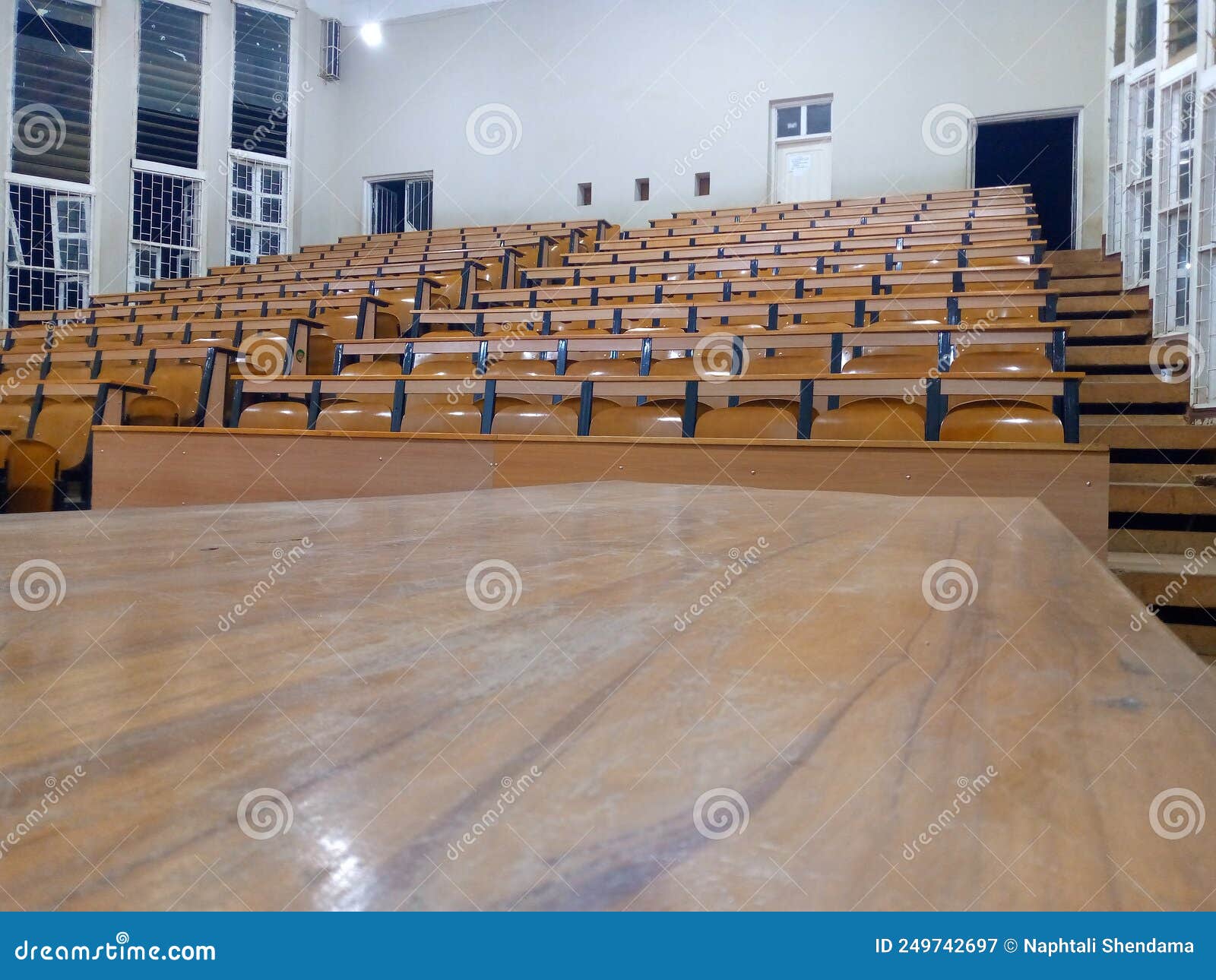 Lecture Room for University Stock Image - Image of flooring, stage ...