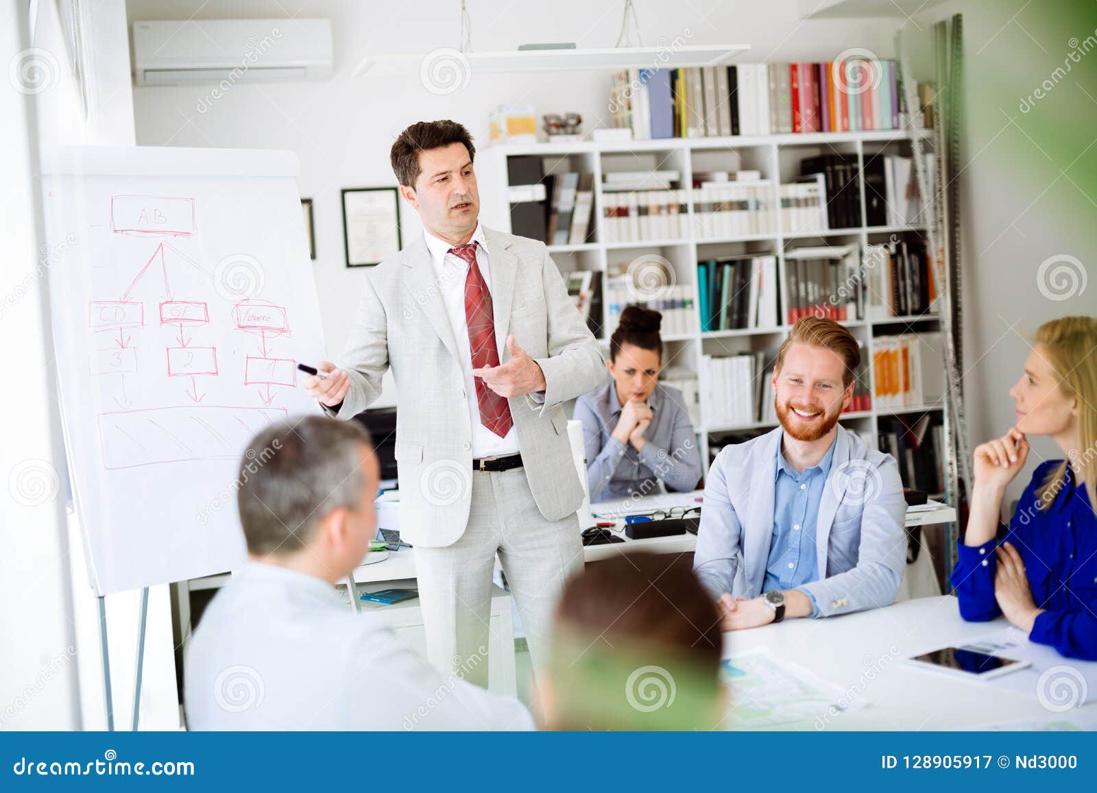 Presentation and Training in Business Office Stock Image - Image of ...