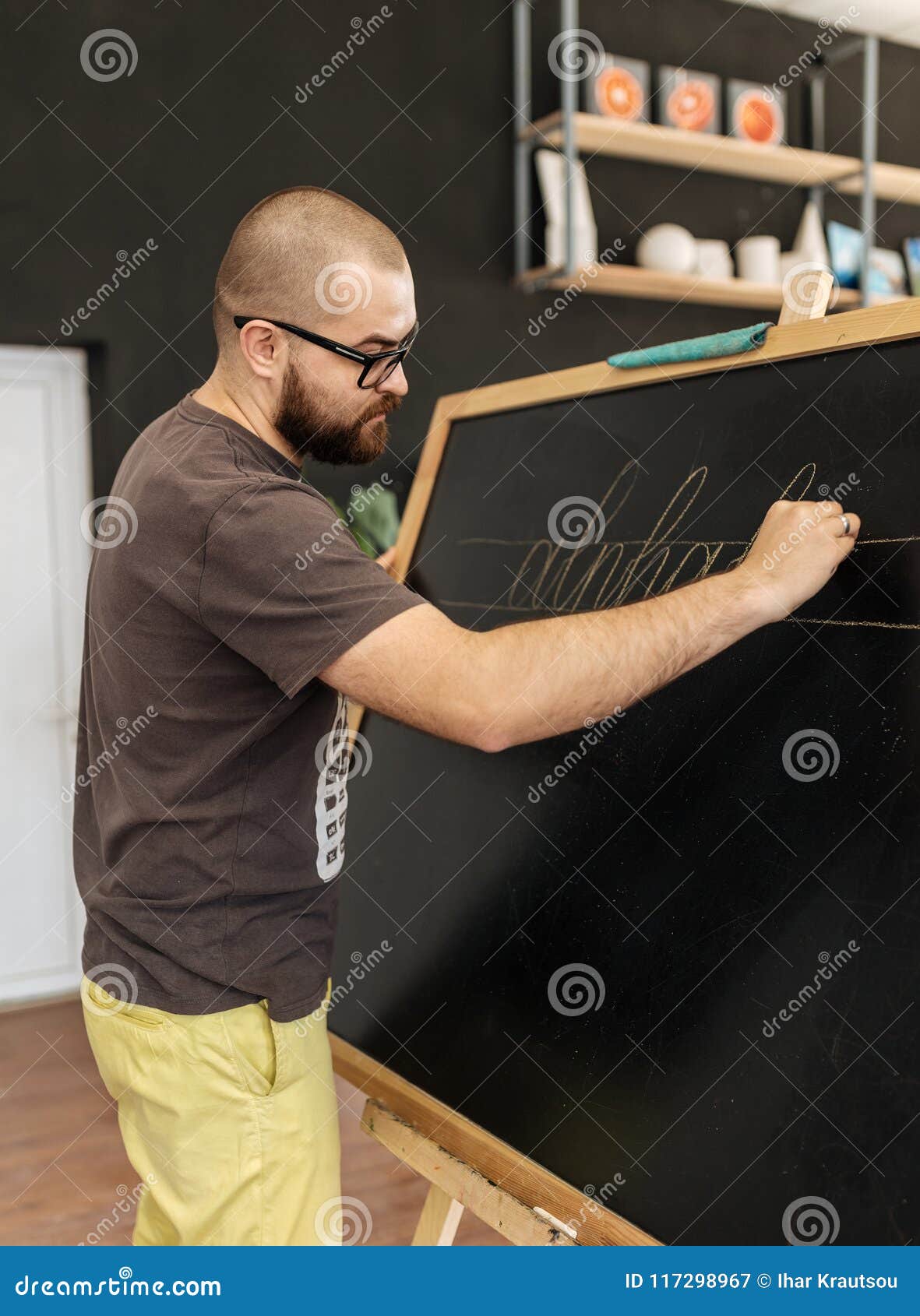 Lecture and Training in Calligraphy Office for a Group of People Stock ...