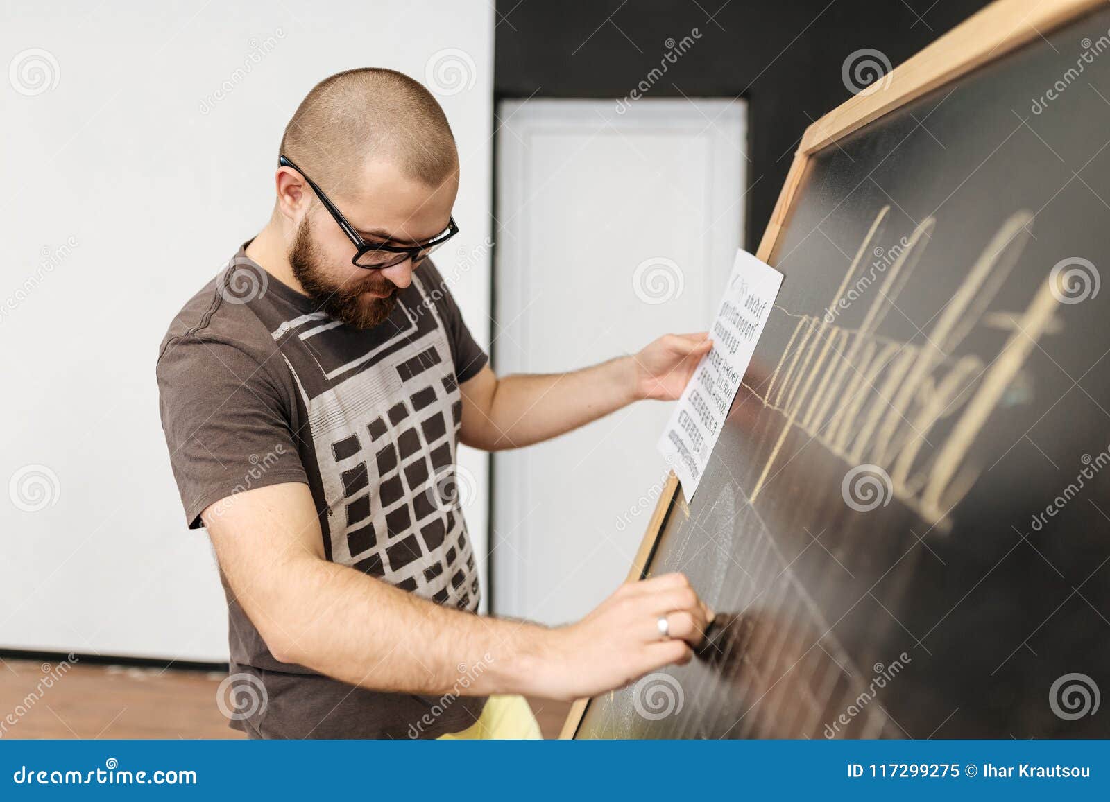 Lecture and Training in Calligraphy Office for a Group of People Stock ...