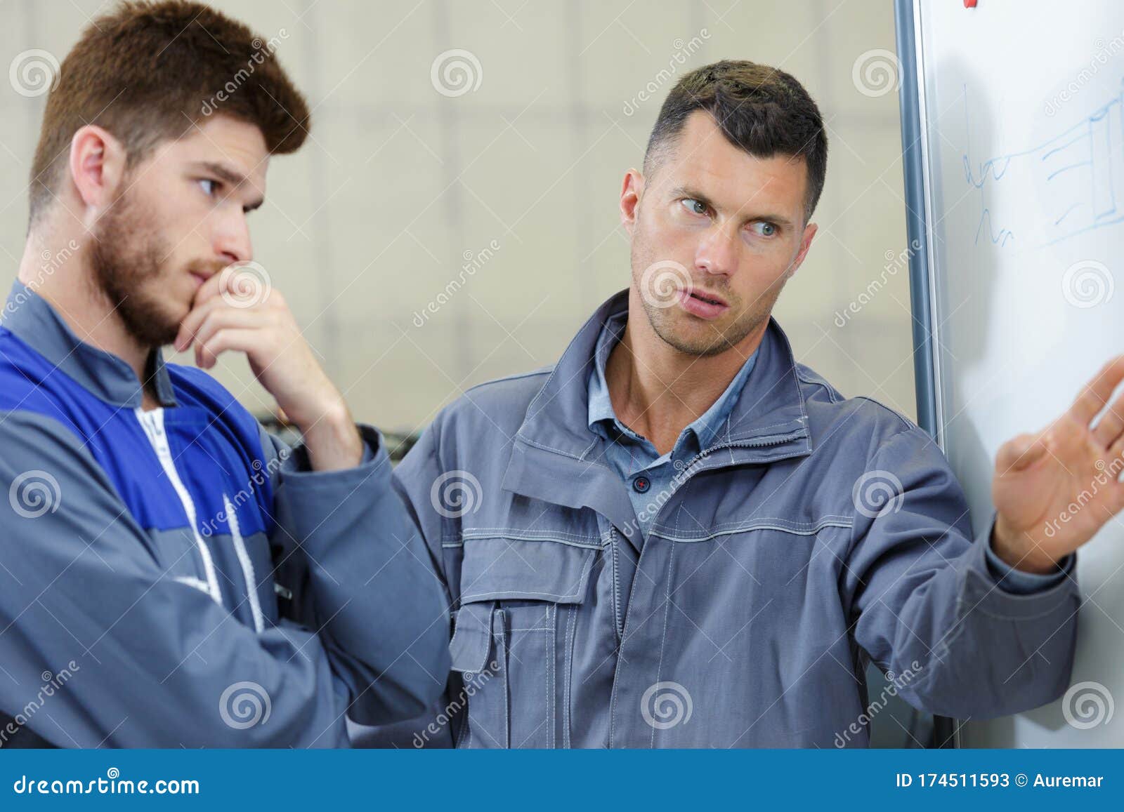 Lecturer Giving Lesson To Apprentice Stock Image - Image of education ...
