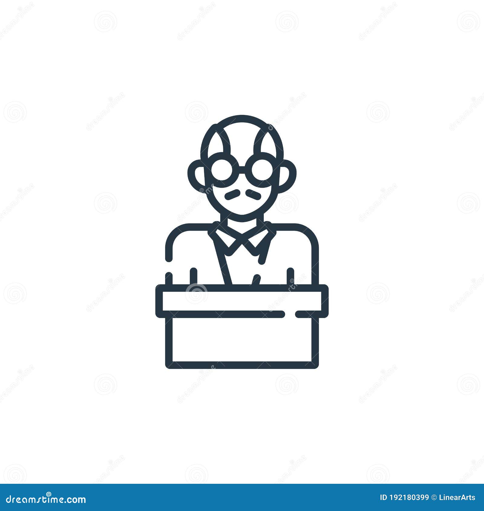Lecturer Icon Vector from Education Concept. Thin Line Illustration of ...
