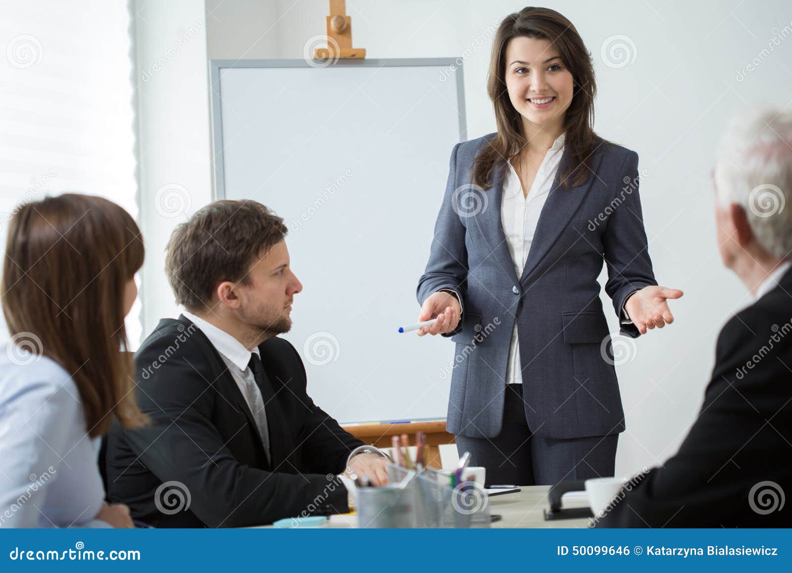Lecturing the presentation stock photo. Image of beautiful - 50099646