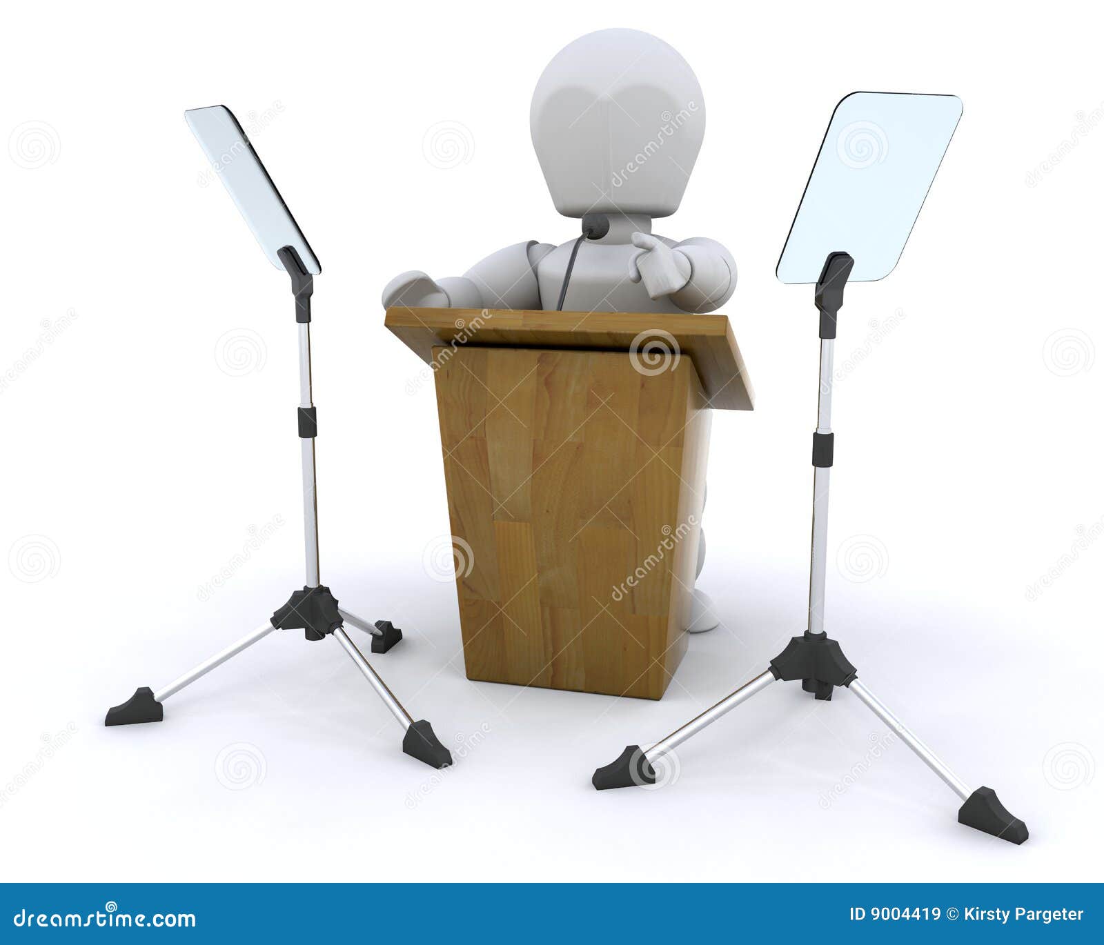 Lecturn Y Tablero Televisivo Stock de ilustración - Ilustración de ...