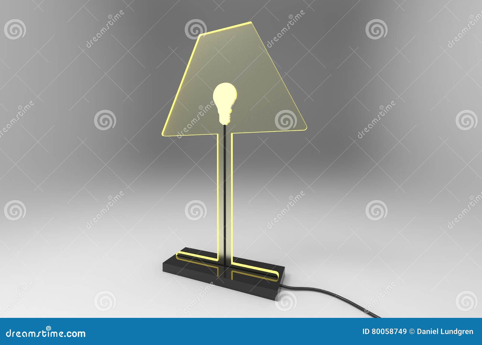 LED Acrylic Technology Concept Design 3d Rendering Stock Illustration ...