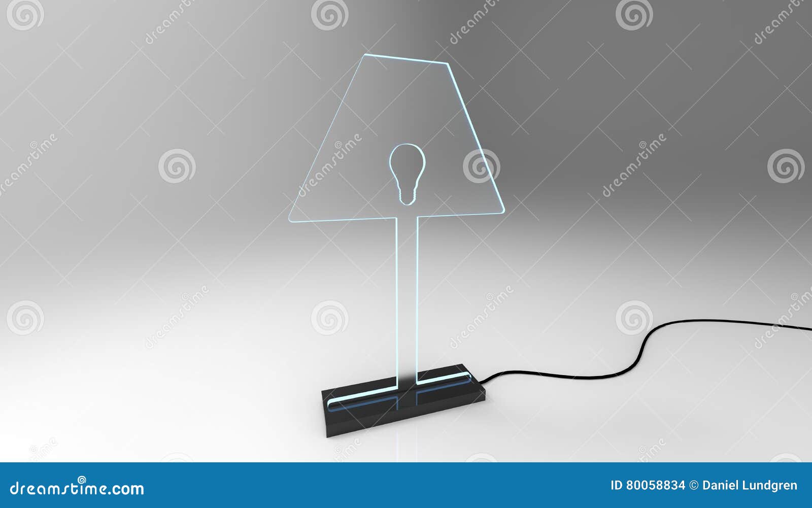 LED Acrylic Technology Concept Design 3d Rendering Stock Illustration ...
