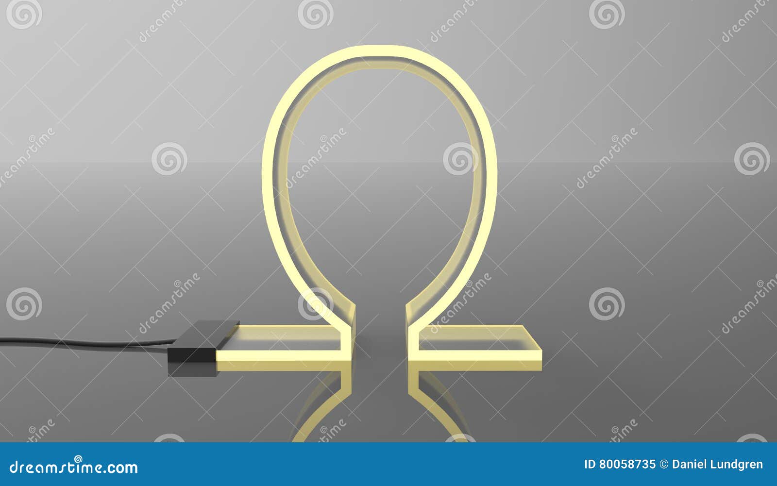 LED Acrylic Technology Concept Design 3d Rendering Stock Illustration ...