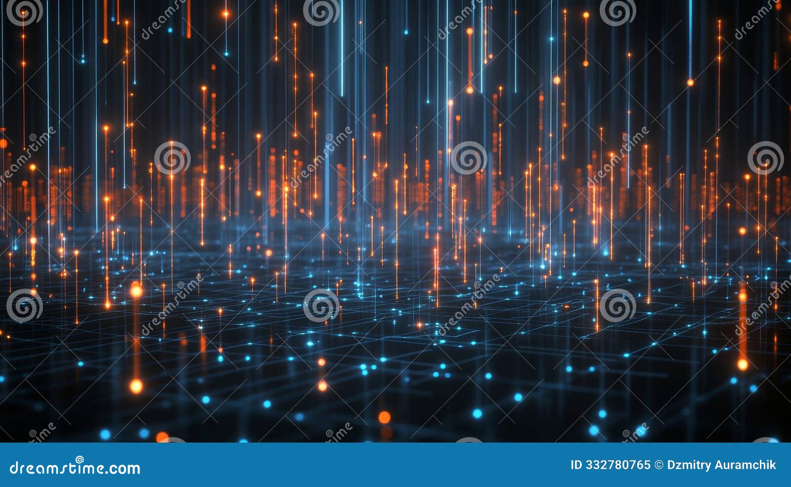 An LED Background Shows Equations of Physics or Mathematics on an ...