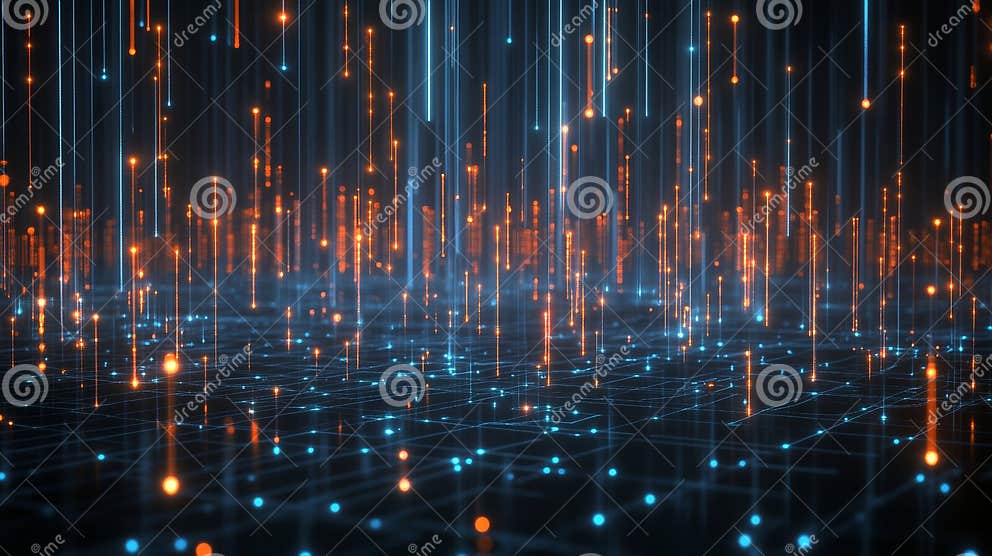 An LED Background Shows Equations of Physics or Mathematics on an ...