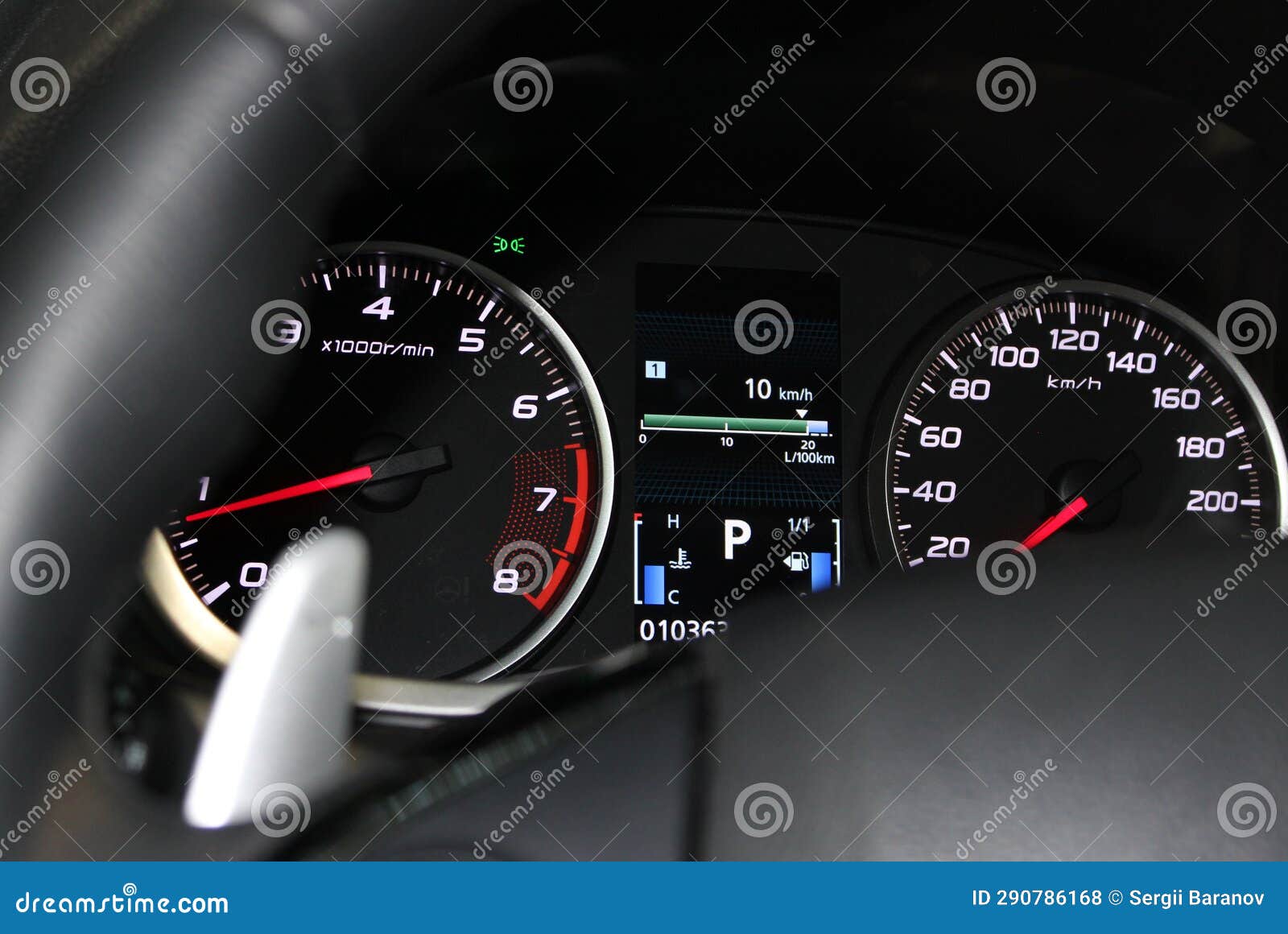 LED Backlight of the Digitized Instrument Scale on a Car Dashboard ...