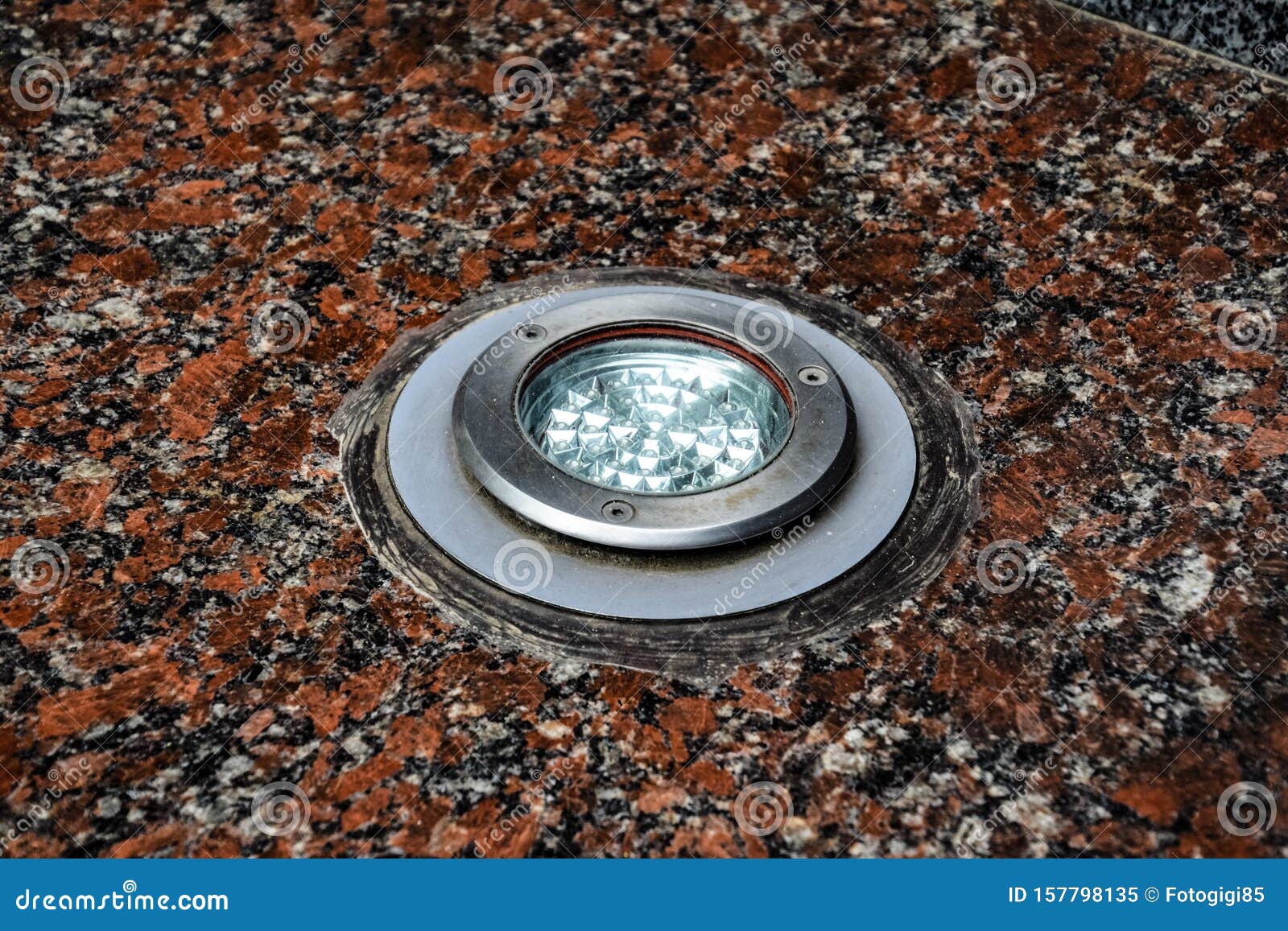 LED Backlight in Granite Stone Stock Image - Image of bulb, modern ...