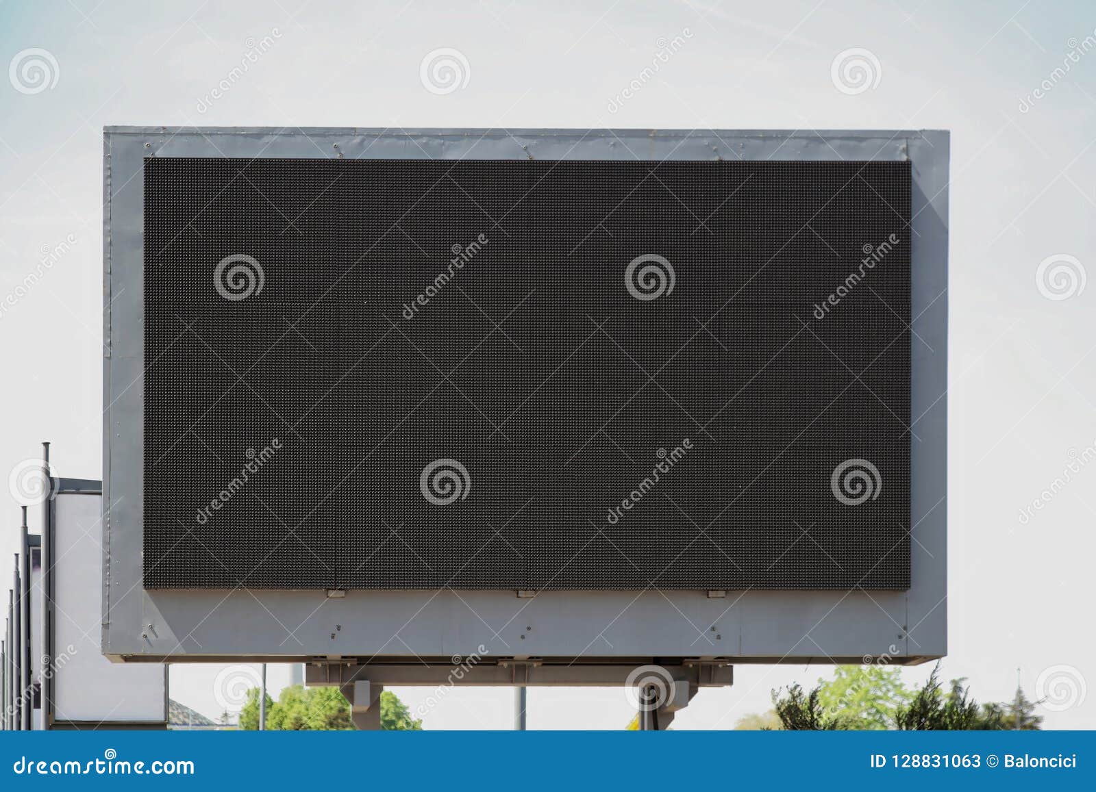 LED Billboard Screen stock image. Image of advertising - 128831063