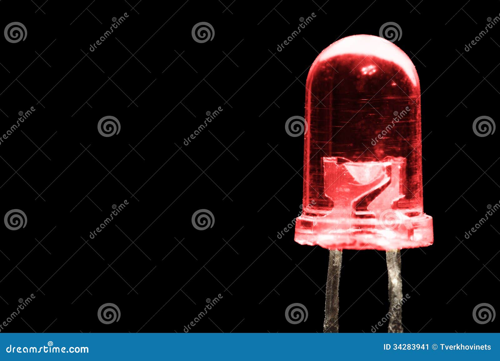 Led on black background stock image. Image of luminodiode - 34283941