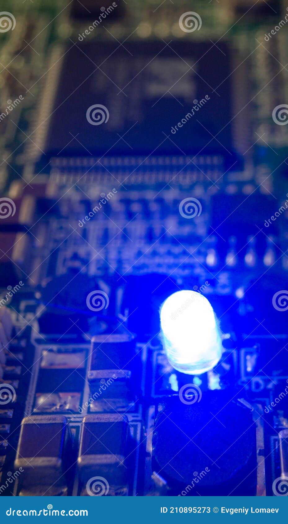 The LED on the board stock image. Image of light, glow - 210895273