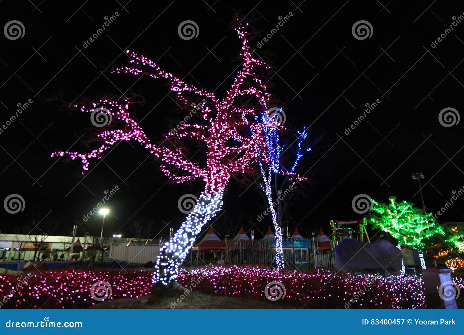 LED Bokeh for garden stock image. Image of dotted, lens - 83400457