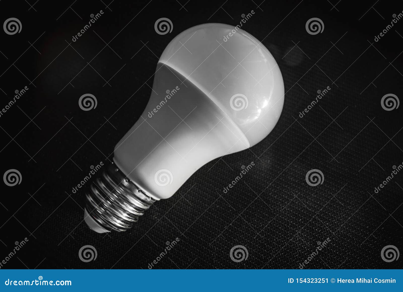 Led Bulb on Black Background Stock Image - Image of ecology, collection ...