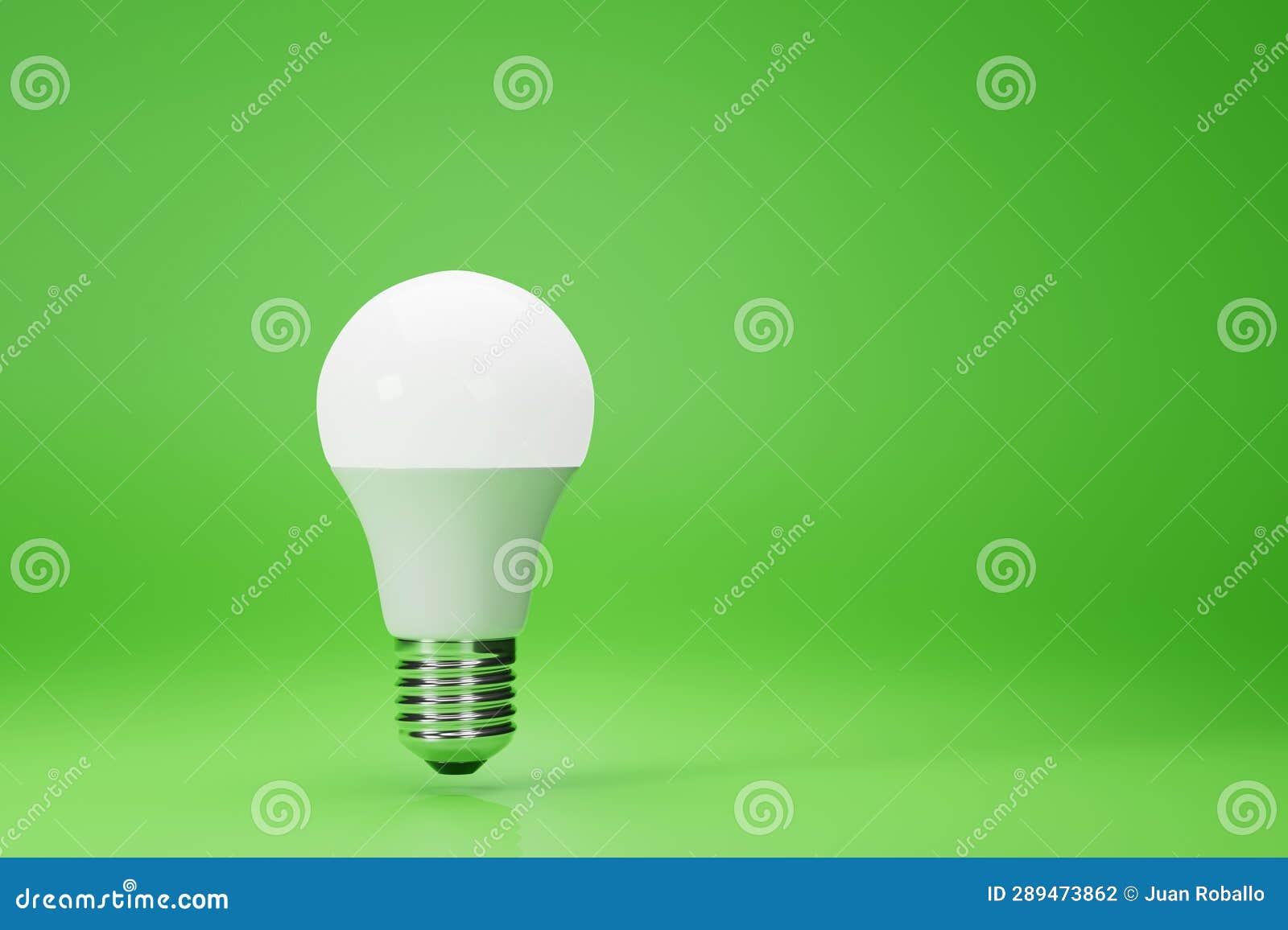 Led Bulb on with Copy Space. Idea and Inspiration Concept Stock ...