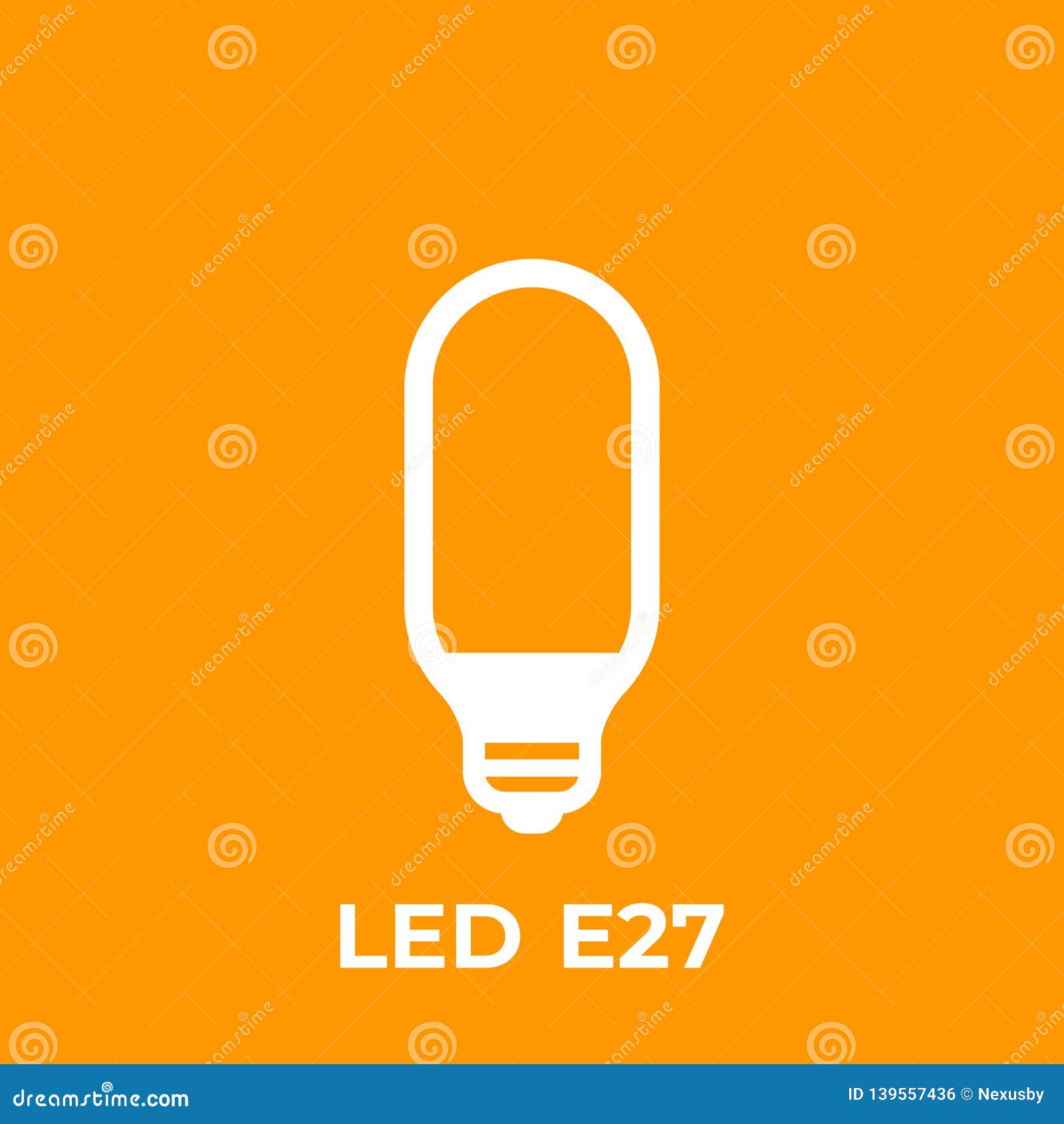 Led bulb, e27 icon, vector stock vector. Illustration of diode - 139557436