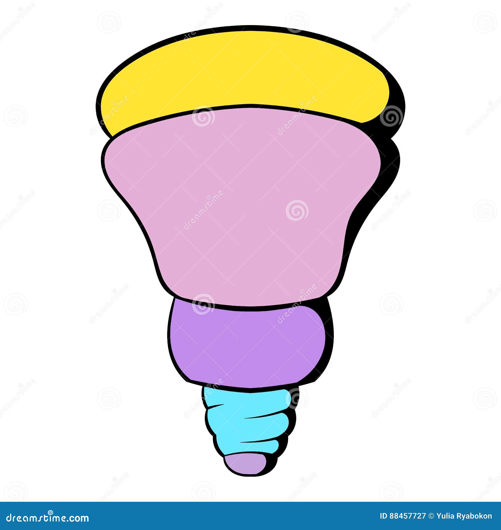 LED bulb icon cartoon stock vector. Illustration of bulb - 88457727