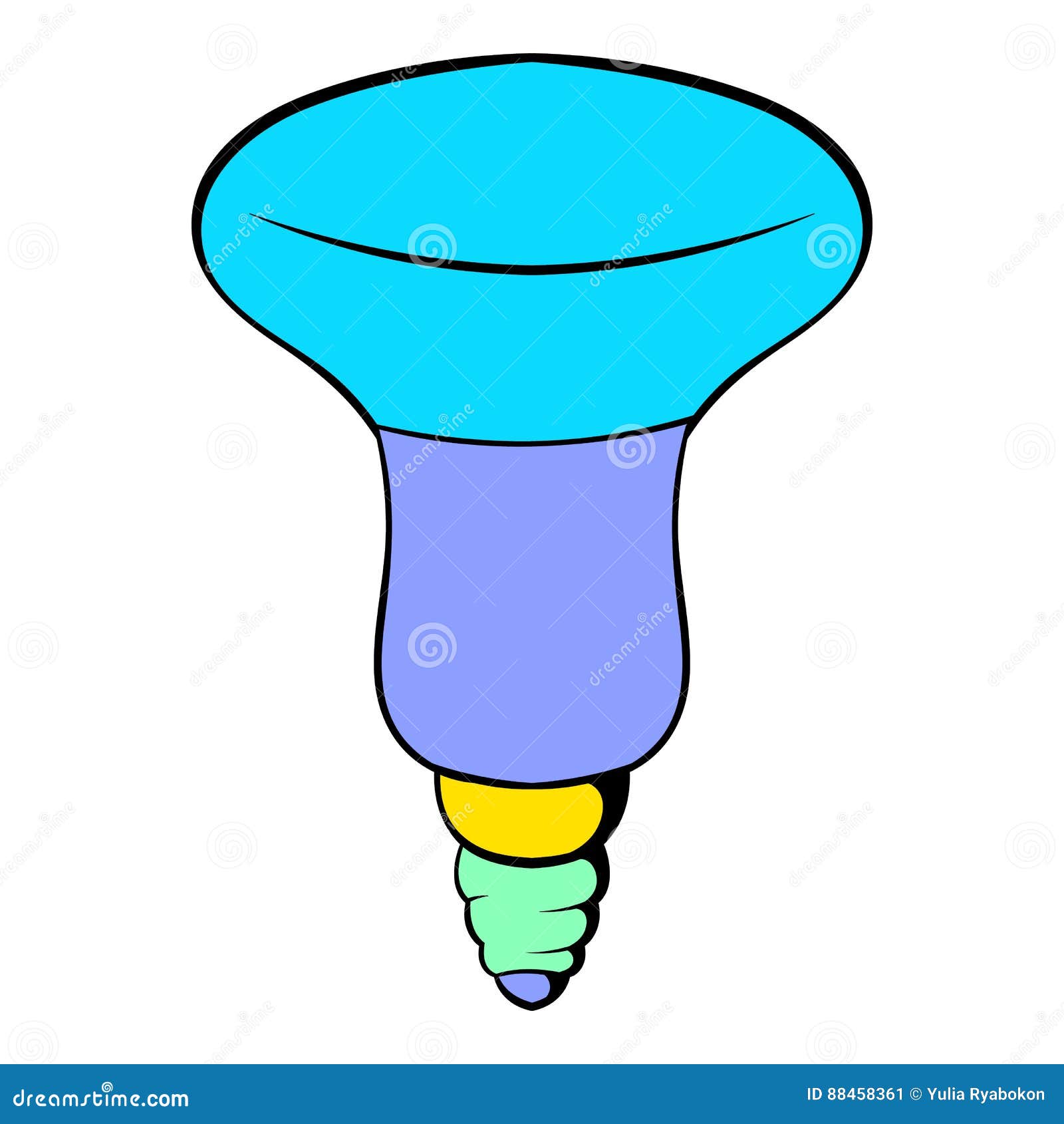 LED bulb icon cartoon stock vector. Illustration of economy - 88458361
