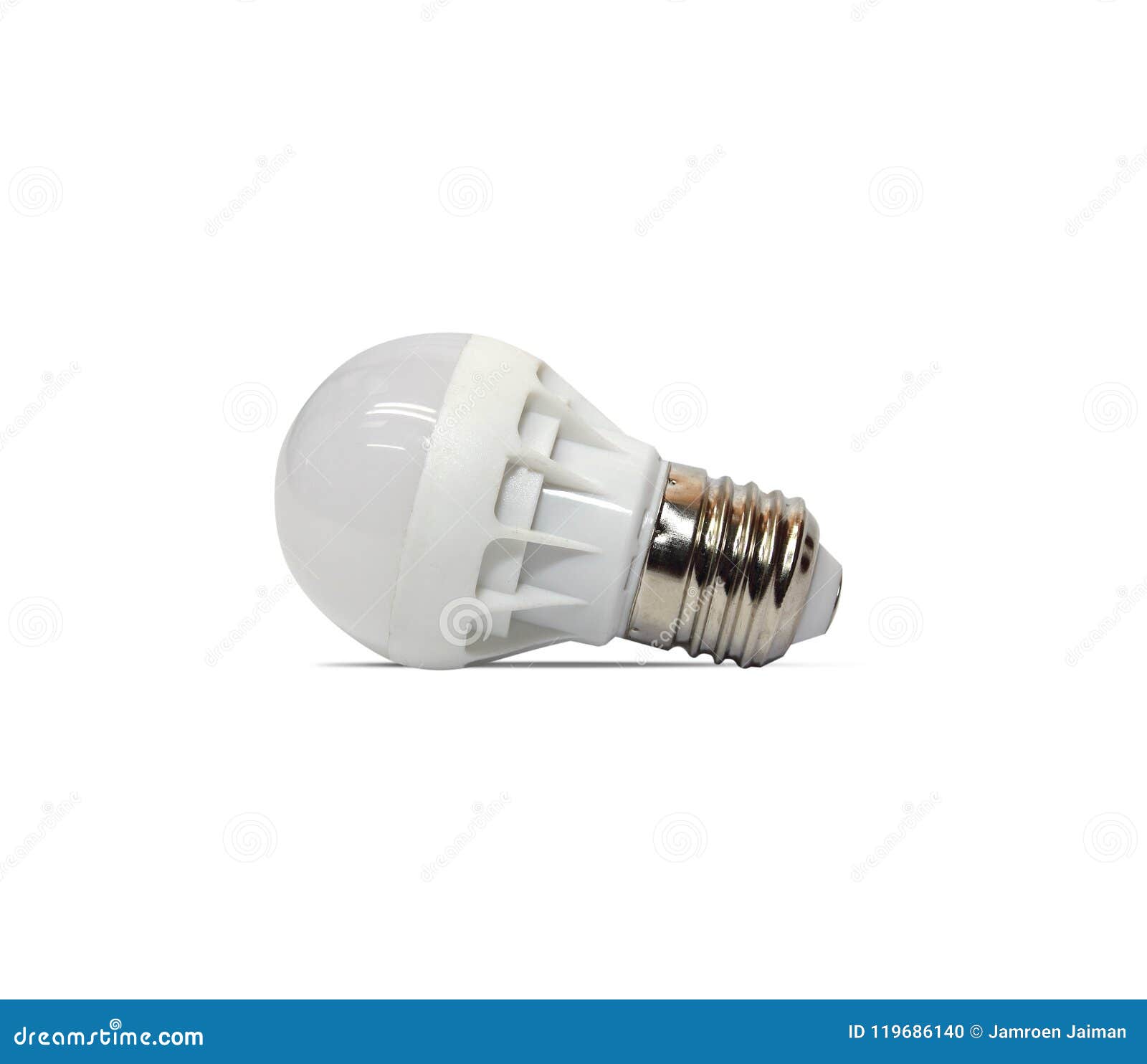 LED Bulb Isolated on White Background Stock Photo - Image of economy ...