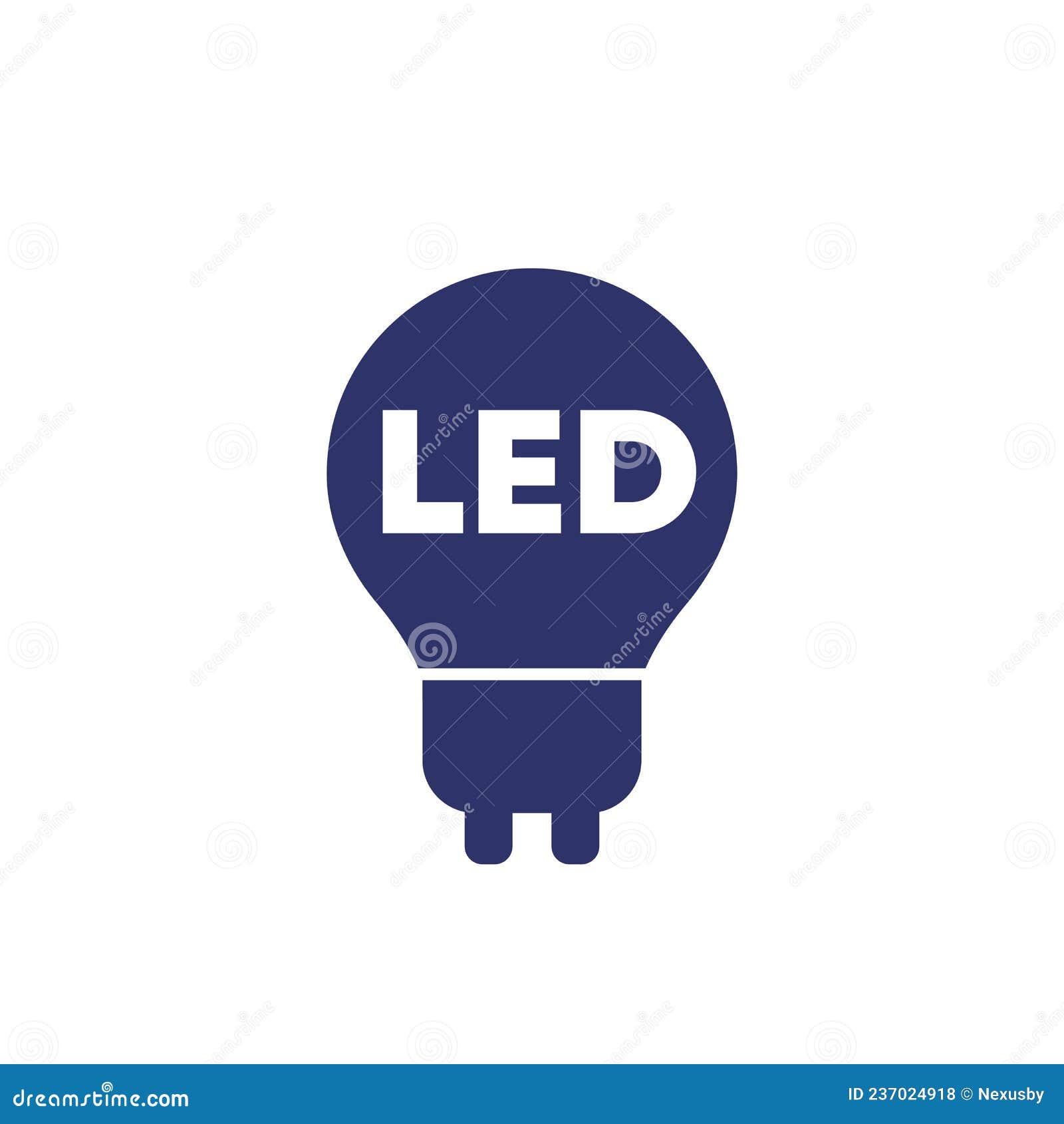 Led Bulb Vector Icon on White Stock Vector - Illustration of ...