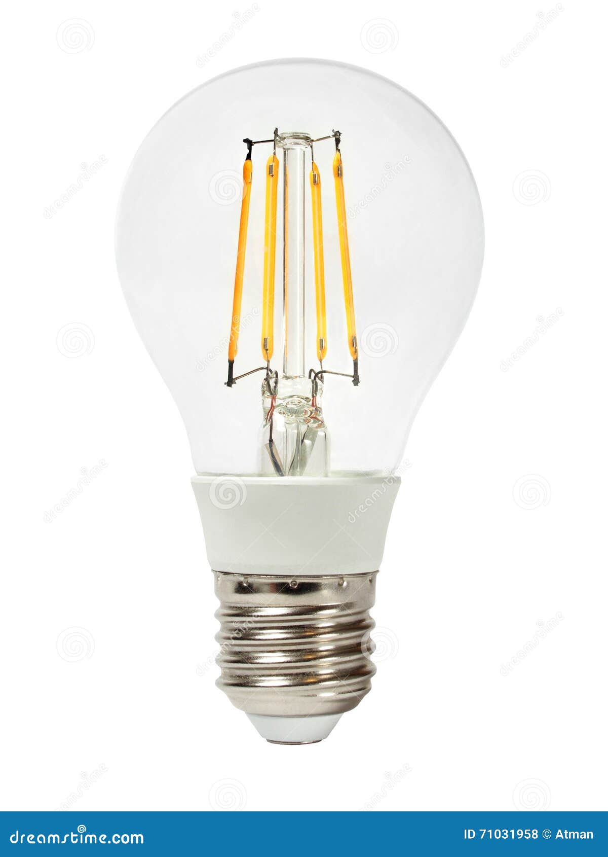 LED bulb on white stock photo. Image of energy, ecologic - 71031958