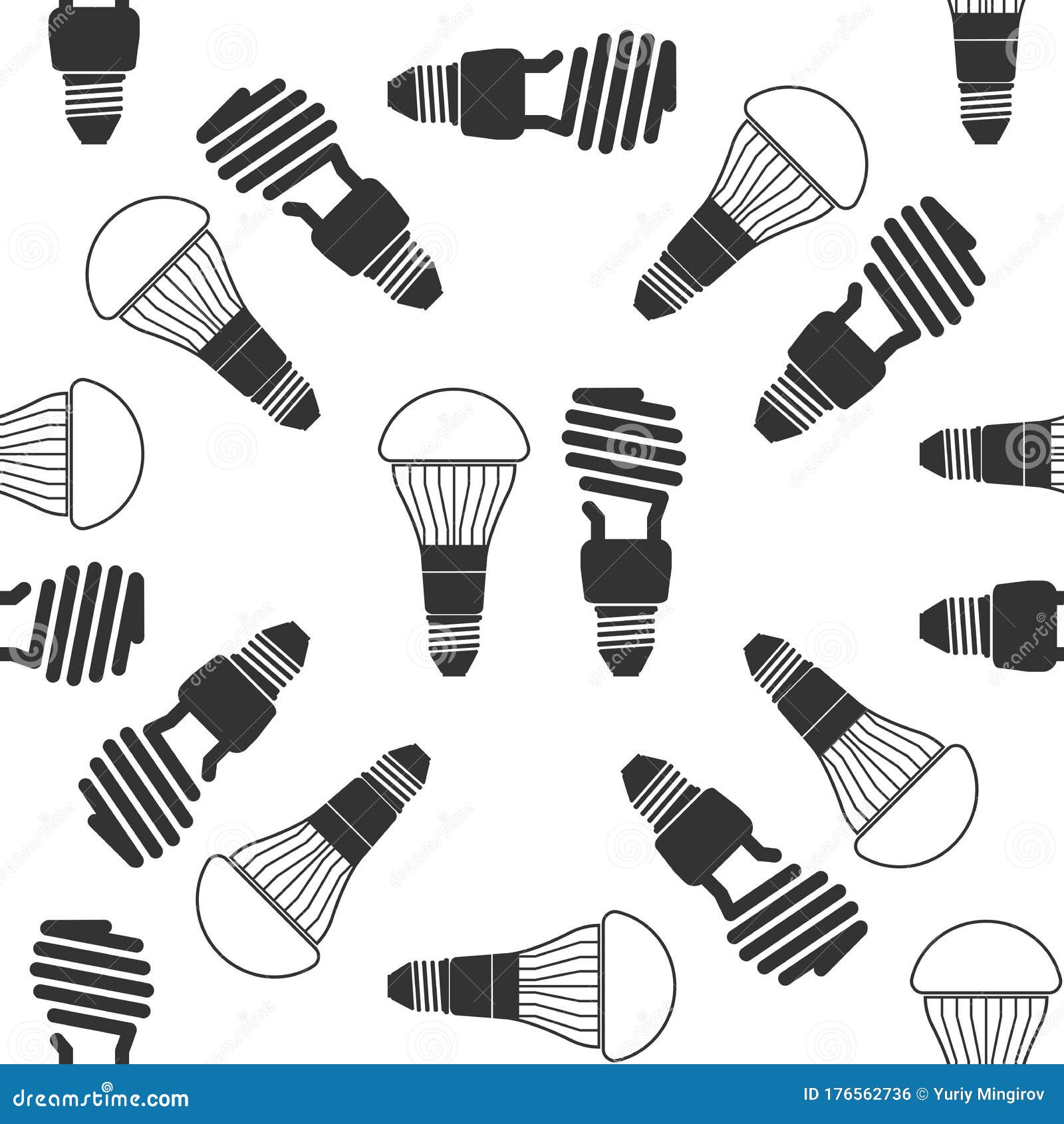 Fluorescent Light Bulb Icon