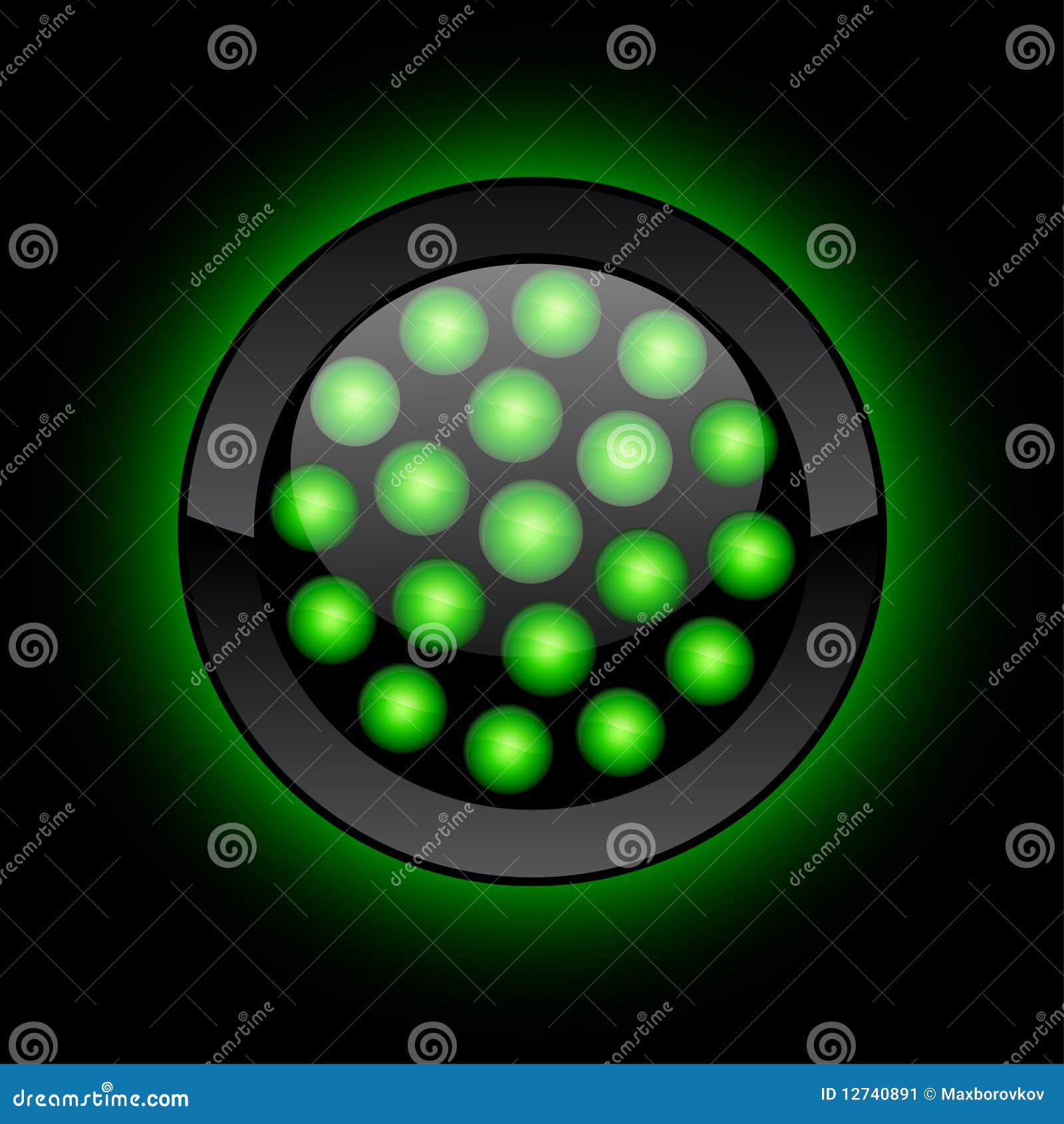 Green Button Circle Led Stock Illustrations – 591 Green Button Circle ...