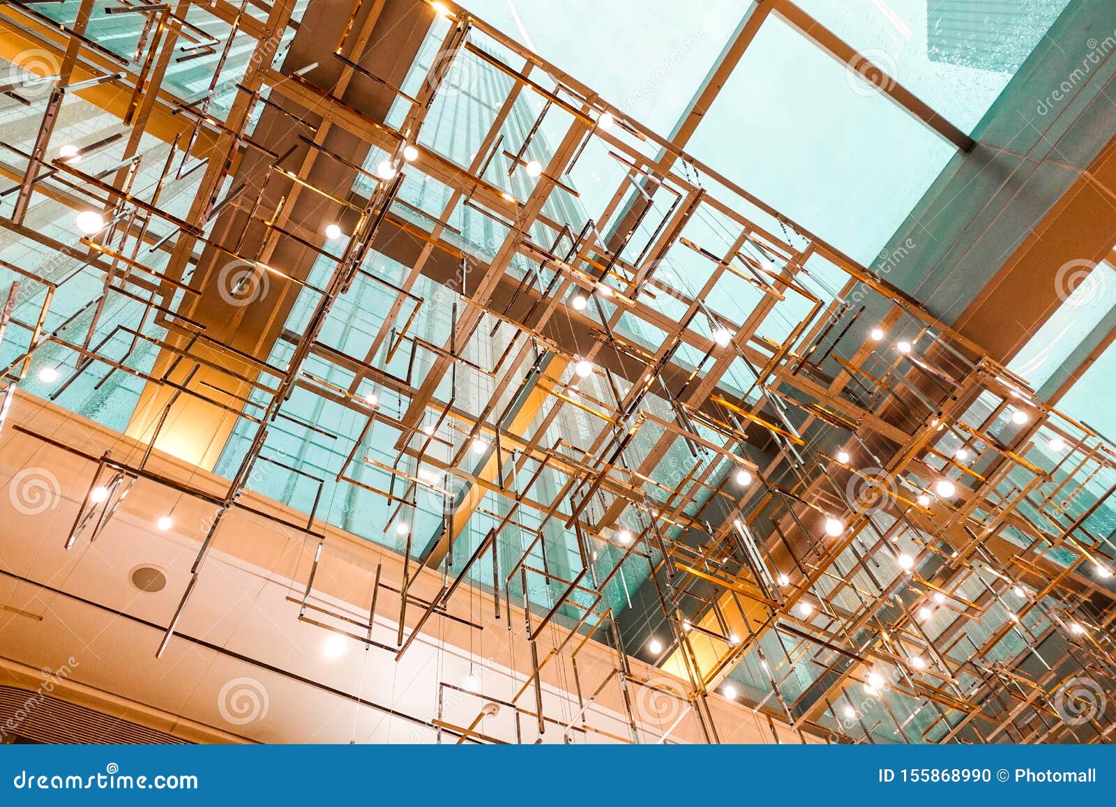 Led Ceiling Light in Modern Commercial Building Stock Photo - Image of ...