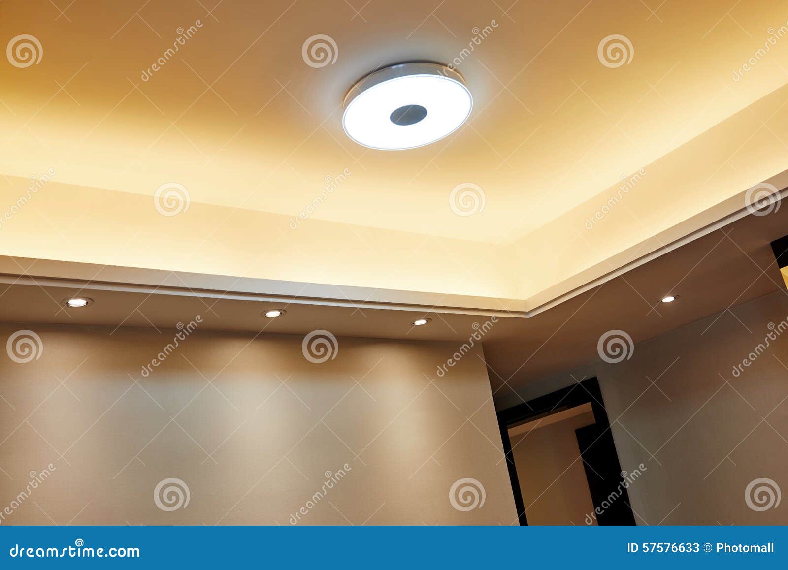 Led ceiling stock image. Image of business, high, commercial - 57576633