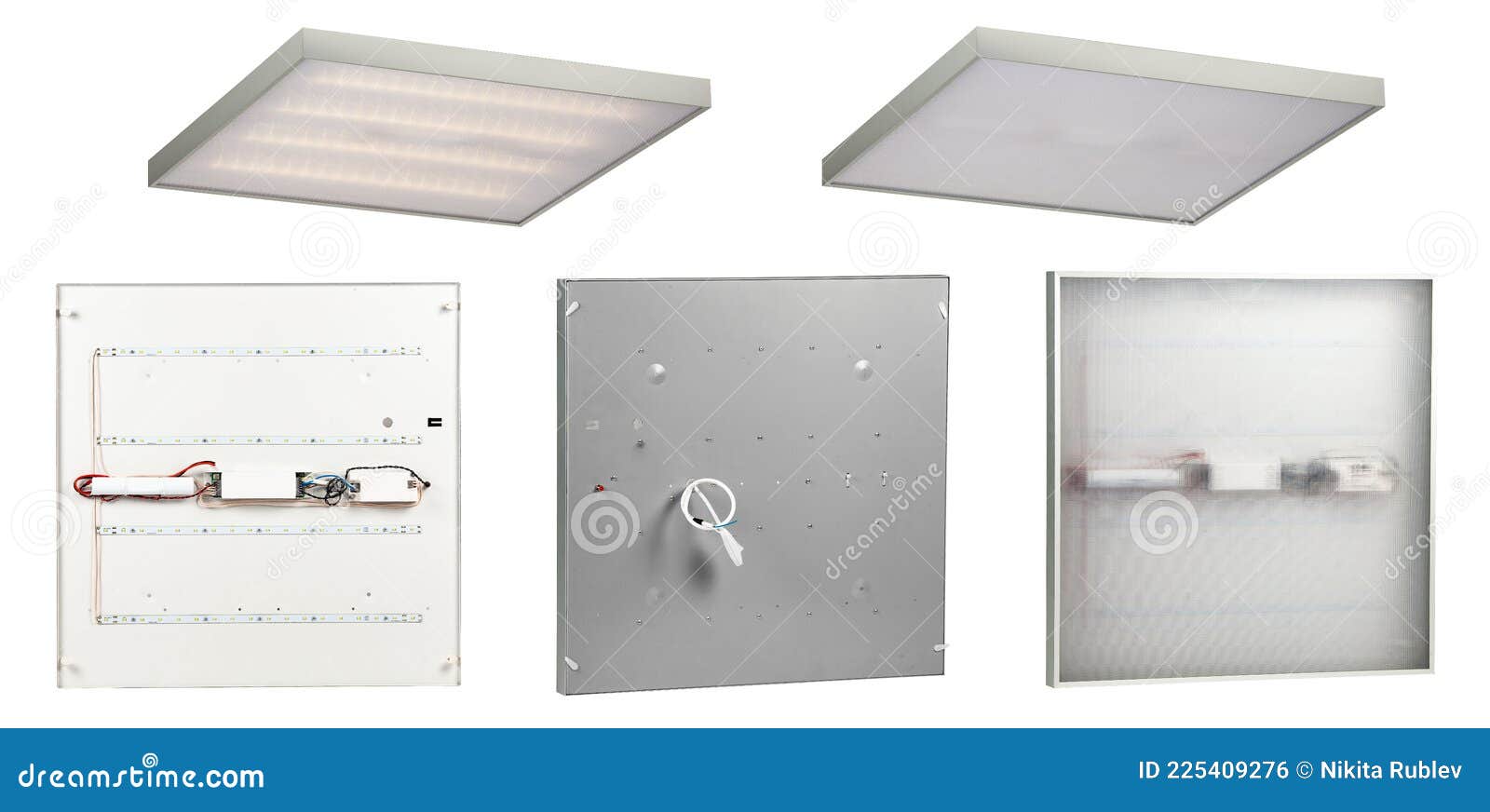 LED Ceiling Panel for Office Isolated Stock Photo - Image of ...